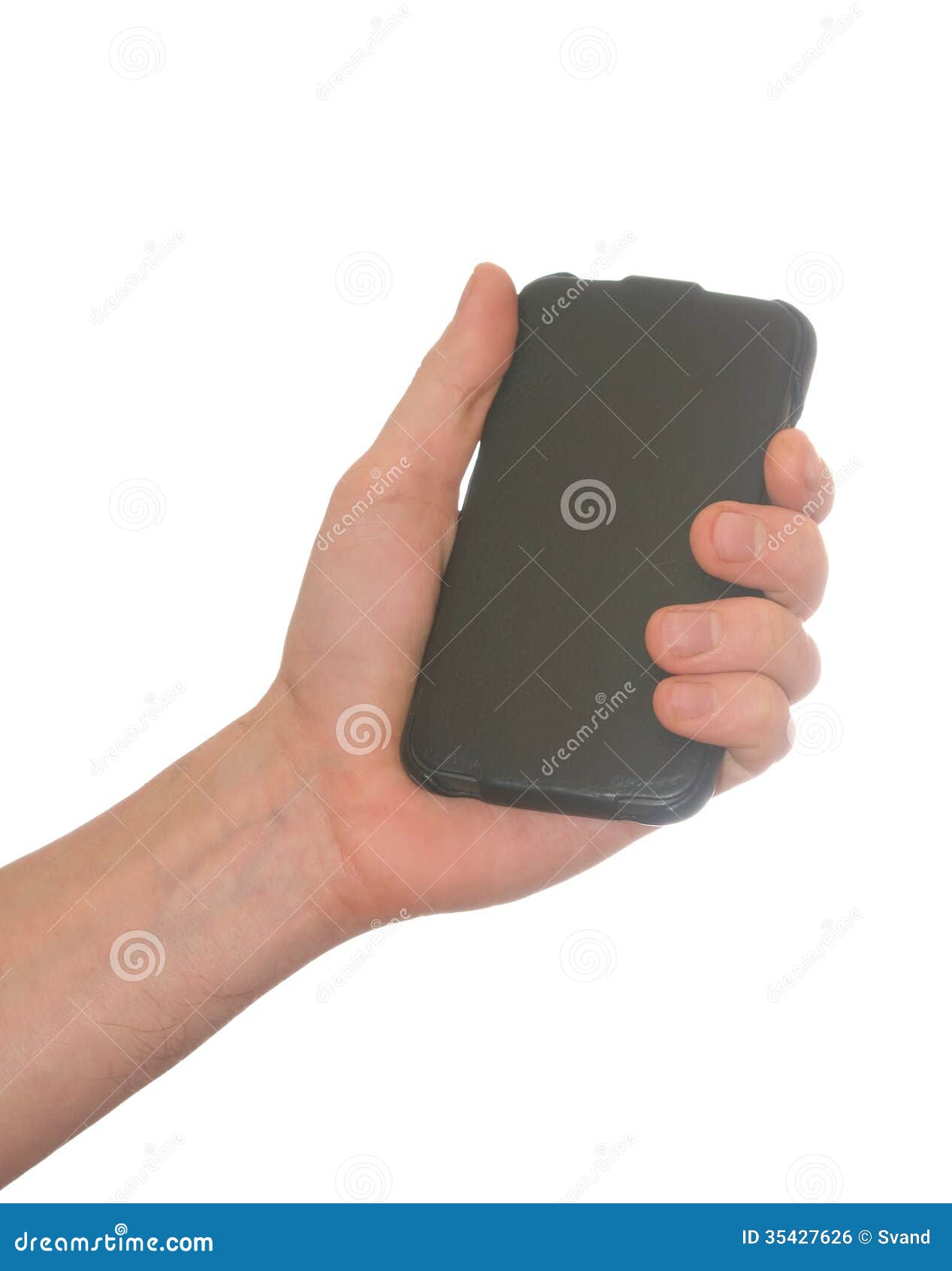 Hand with a mobile phone stock photo. Image of casual - 35427626
