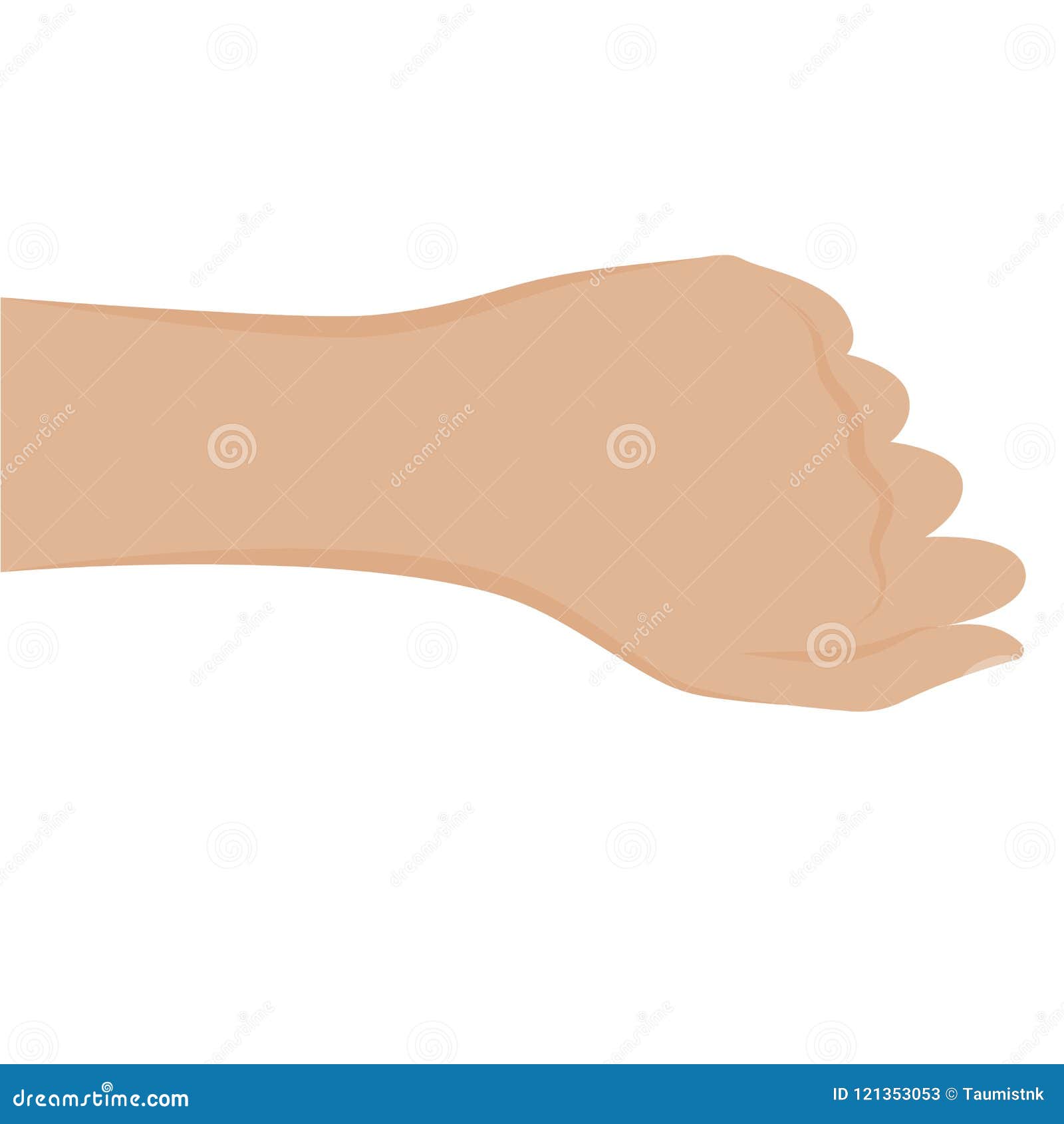 Hand Mock up. stock vector. Illustration of mockup, cutout - 121353053