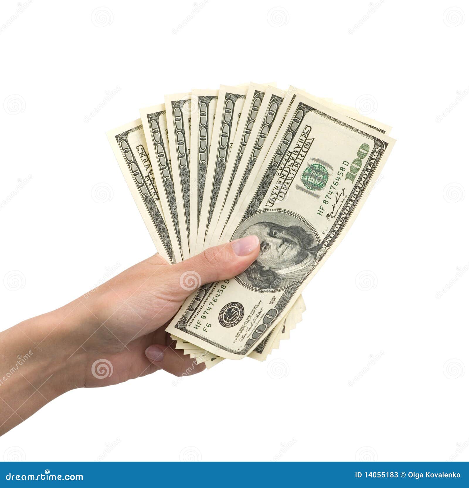 Hand with money stock image. Image of person, lottery - 14055183