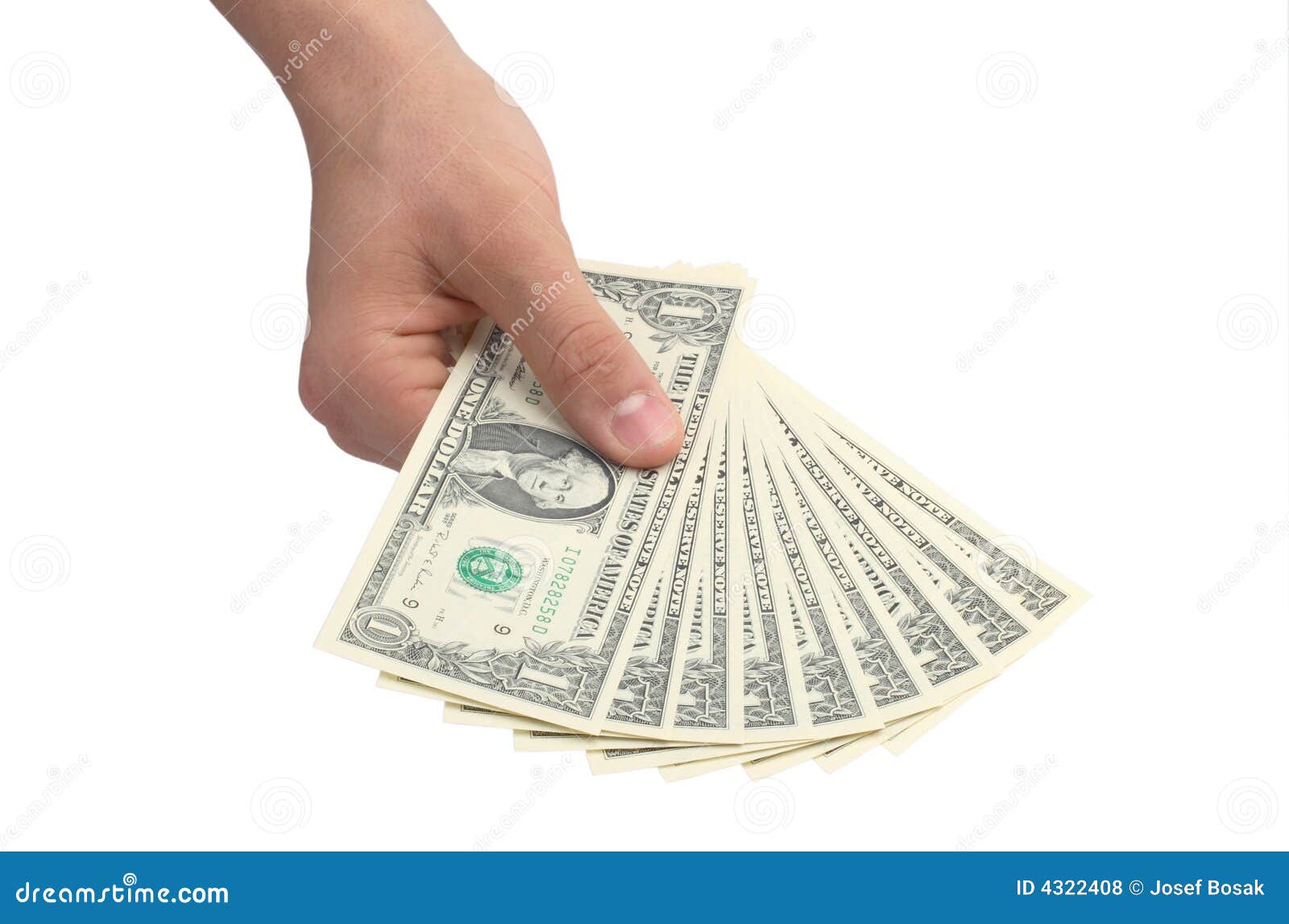 Hand with money stock photo. Image of cash, banking, banknote - 4322408