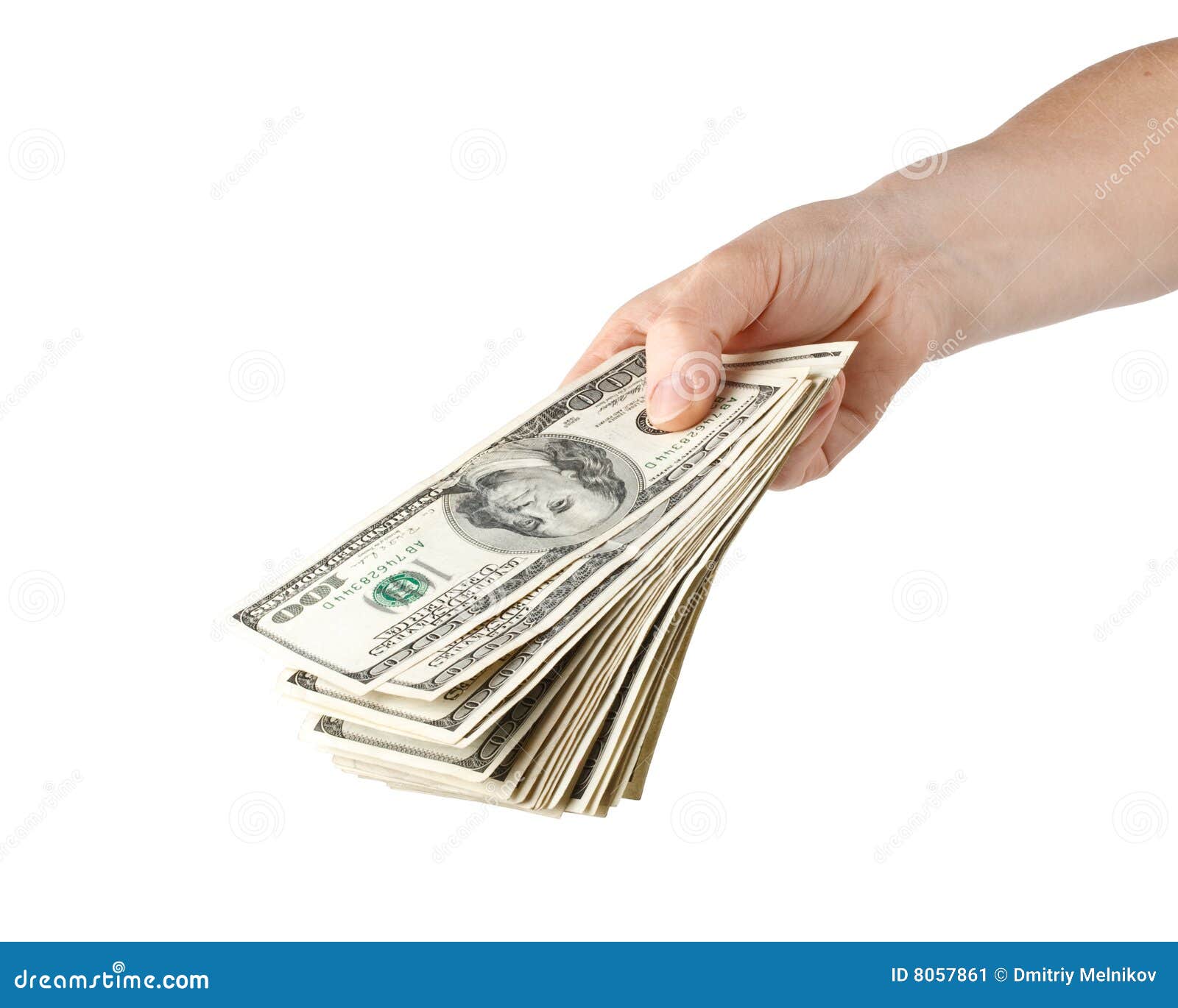Hand with money stock image. Image of funds, background - 8057861