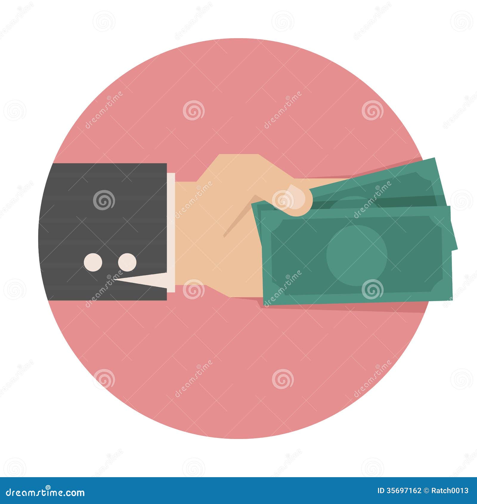 Hand And Money, Banknote Thin Line Vector Icon. Cash Payment Outline ...