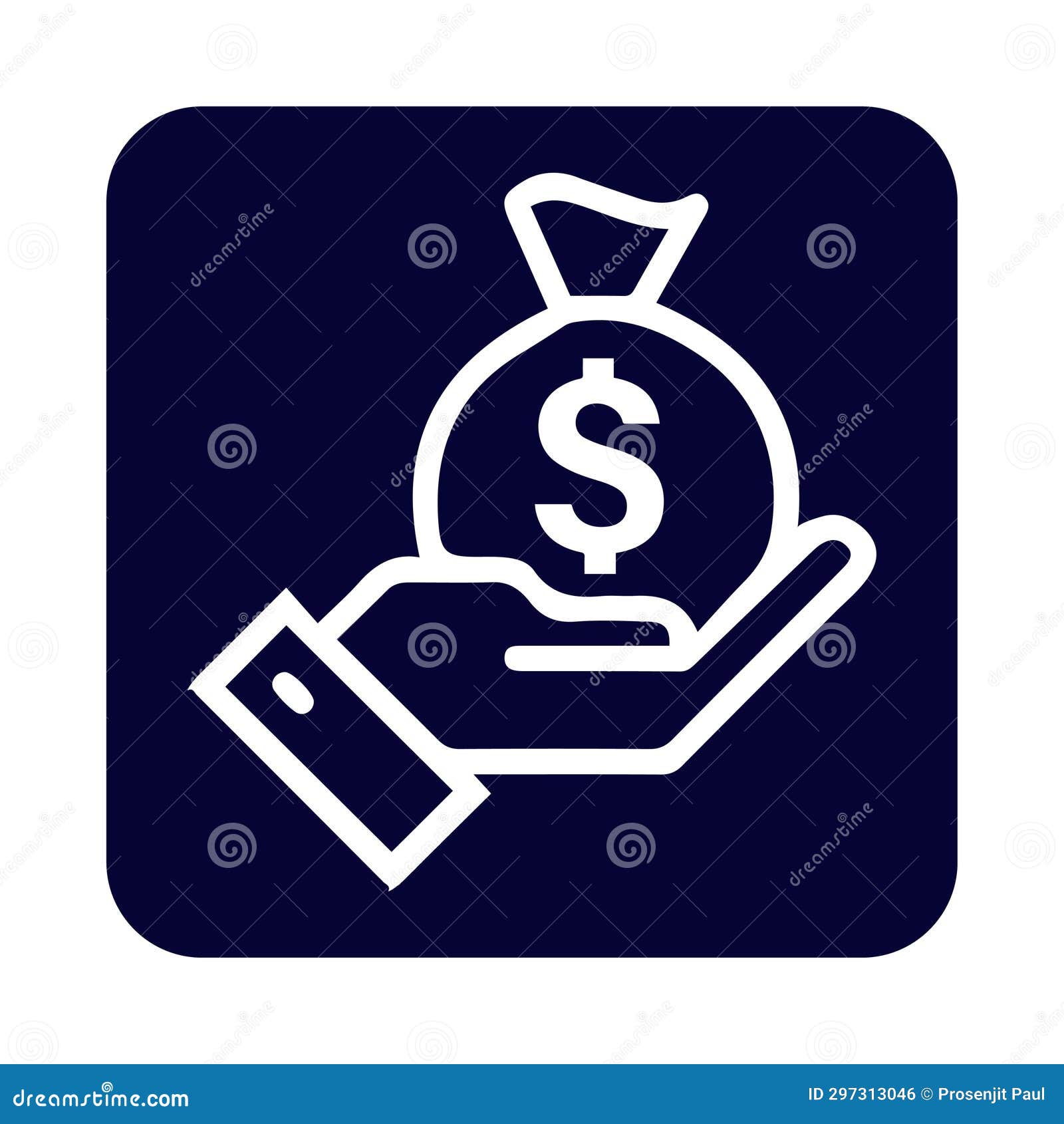 Hand, Money, Fund, Dollar, Bank, Money on Hand Icon Stock Vector ...
