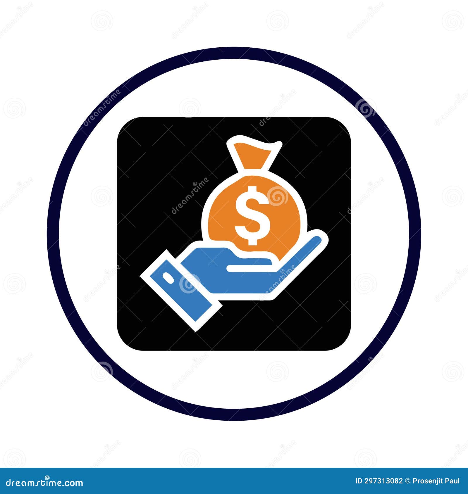 Hand, Money, Fund, Dollar, Bank, Money on Hand Icon Stock Vector ...
