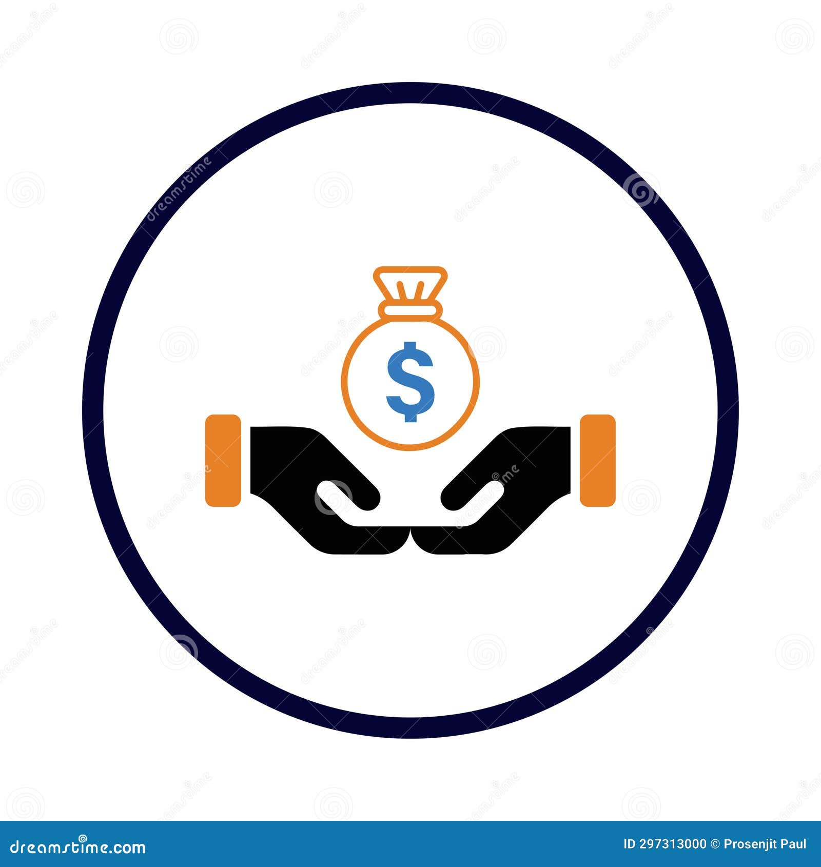 Hand, Money, Fund, Handover, Dollar, Fund Handover Icon Stock Vector ...