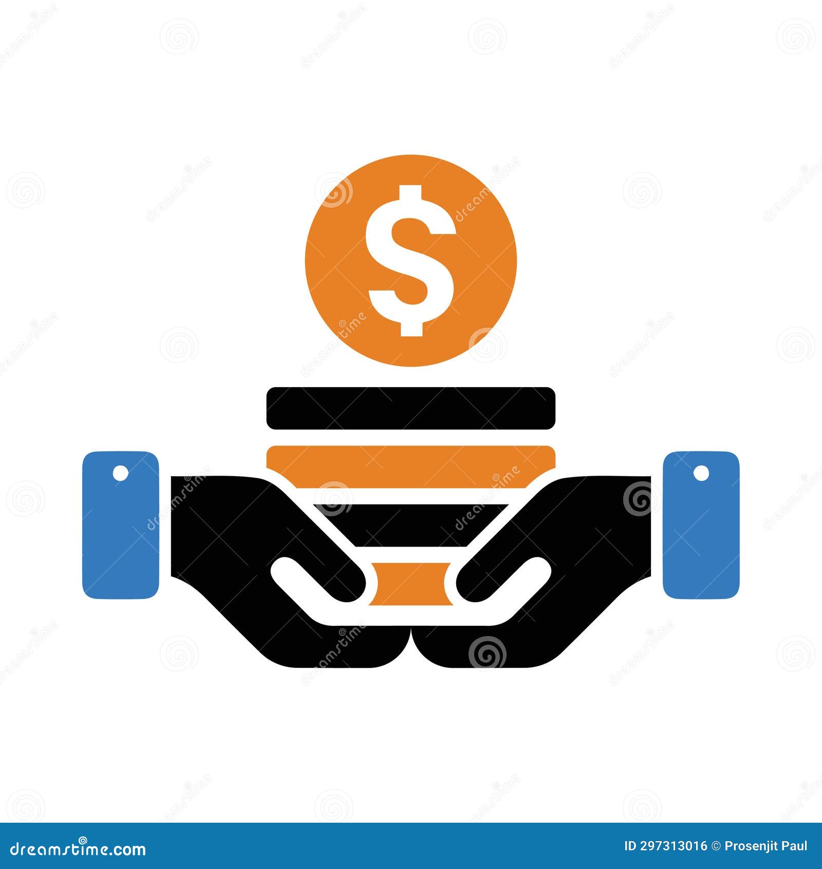 Hand, Money, Fund, Handover, Dollar, Fund Handover Icon Stock Vector ...