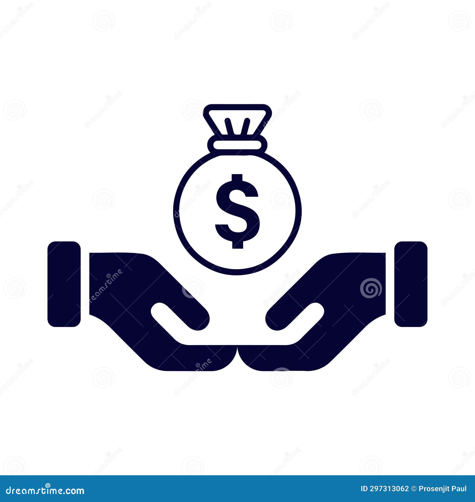 Hand, Money, Fund, Handover, Dollar, Fund Handover Icon Stock Vector ...