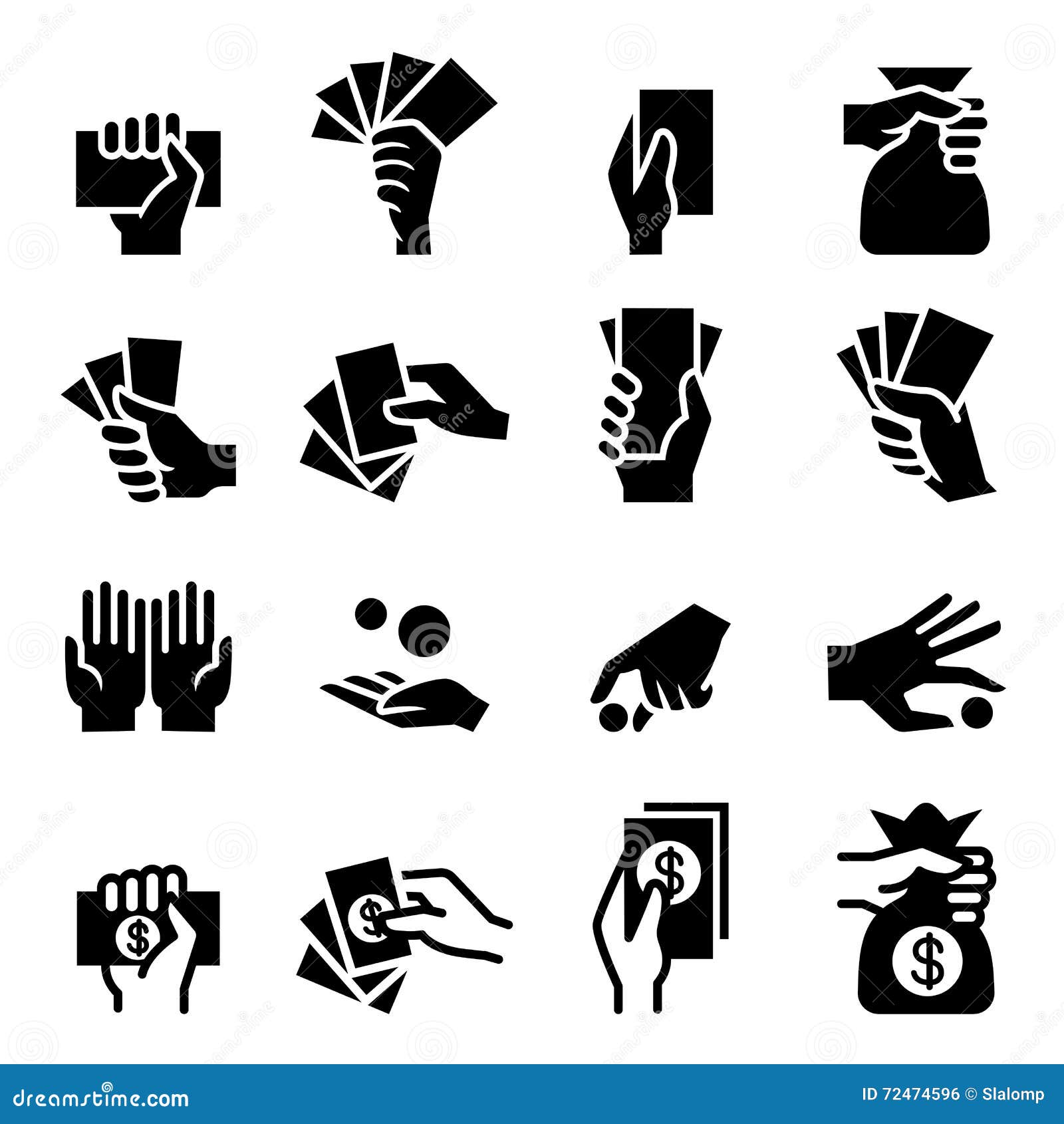 Hand Money ATM Icon. Human Hand Issuing Or Receiving Money From ATM ...