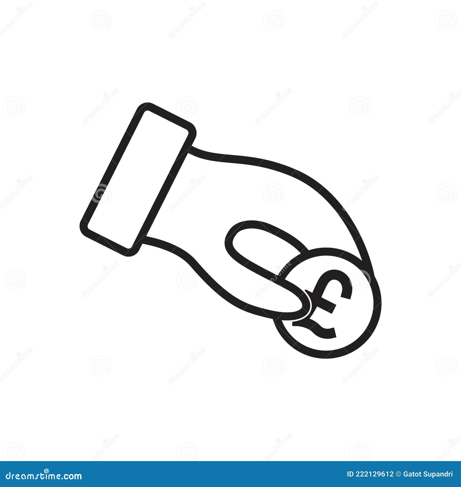 Hand and Money Icon Vector Logo Template Stock Vector - Illustration of ...