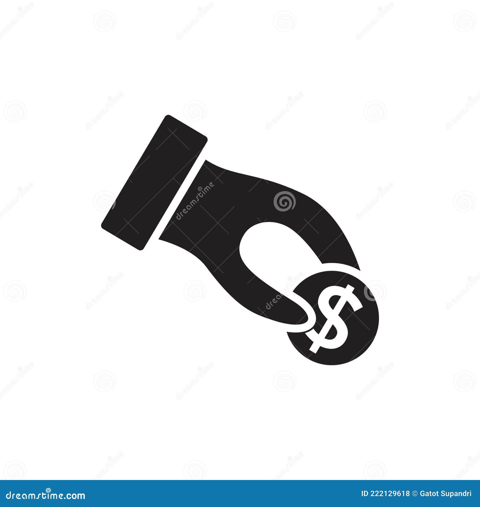Hand and Money Icon Vector Logo Template Stock Vector - Illustration of ...