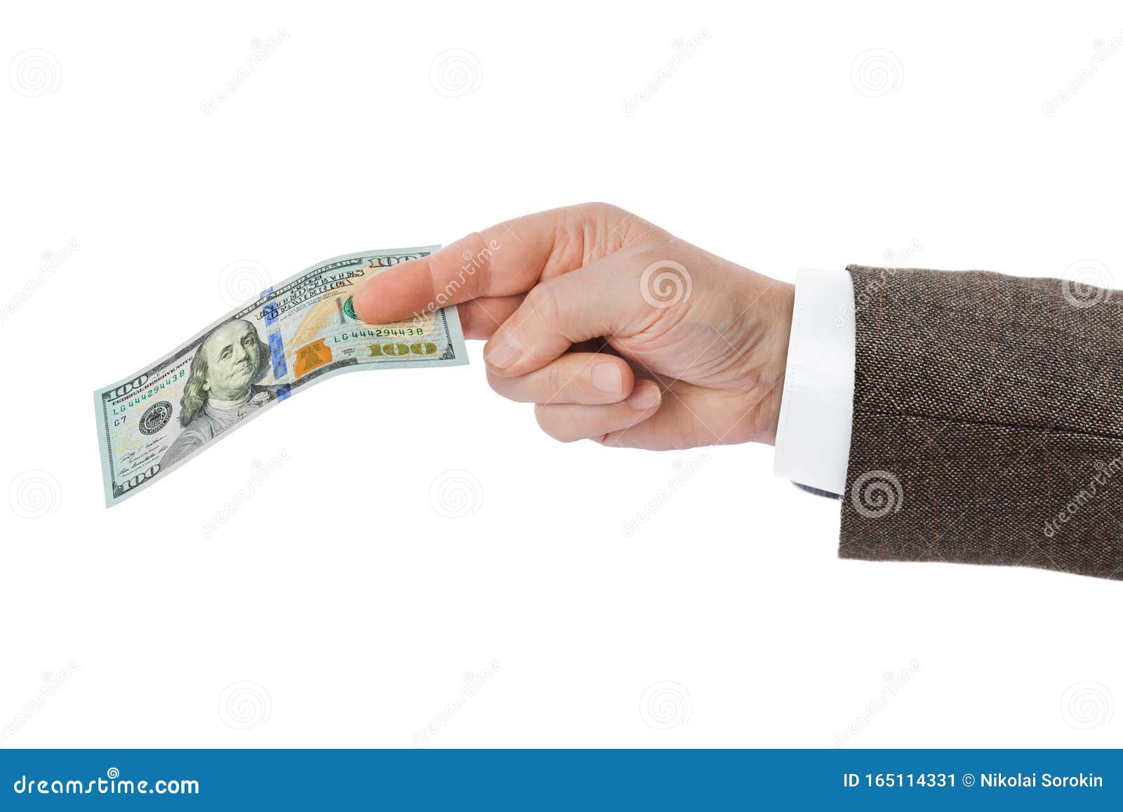 Hand with money stock image. Image of financial, investment - 165114331