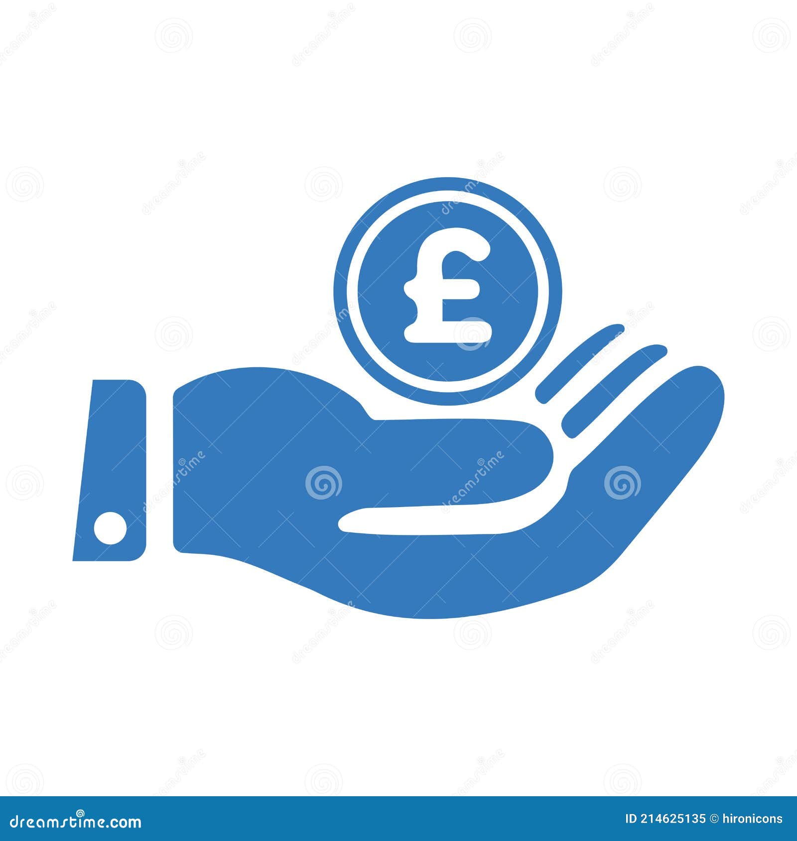 Hand Money, Pound Sterling Payment Vector Icon Stock Vector ...