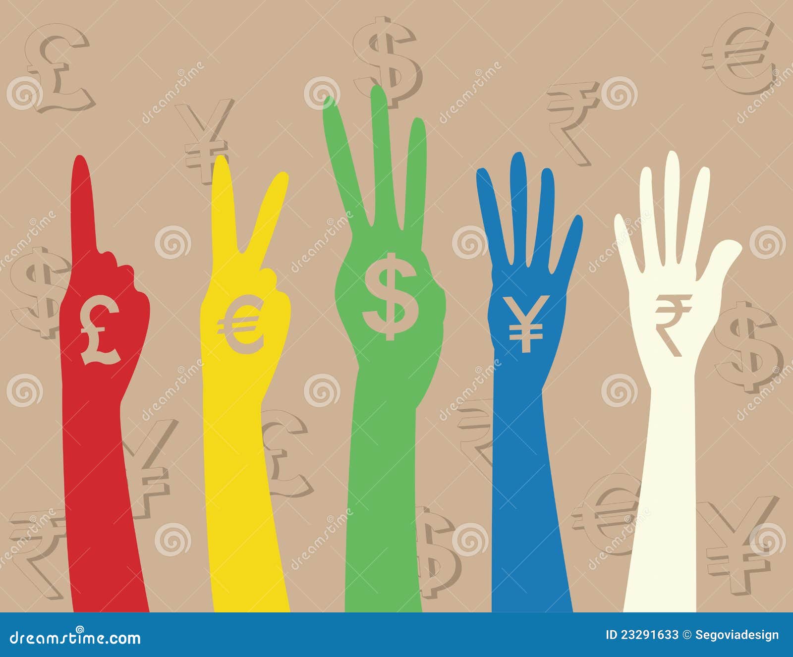 Hand money sign stock vector. Illustration of sign, concept - 23291633
