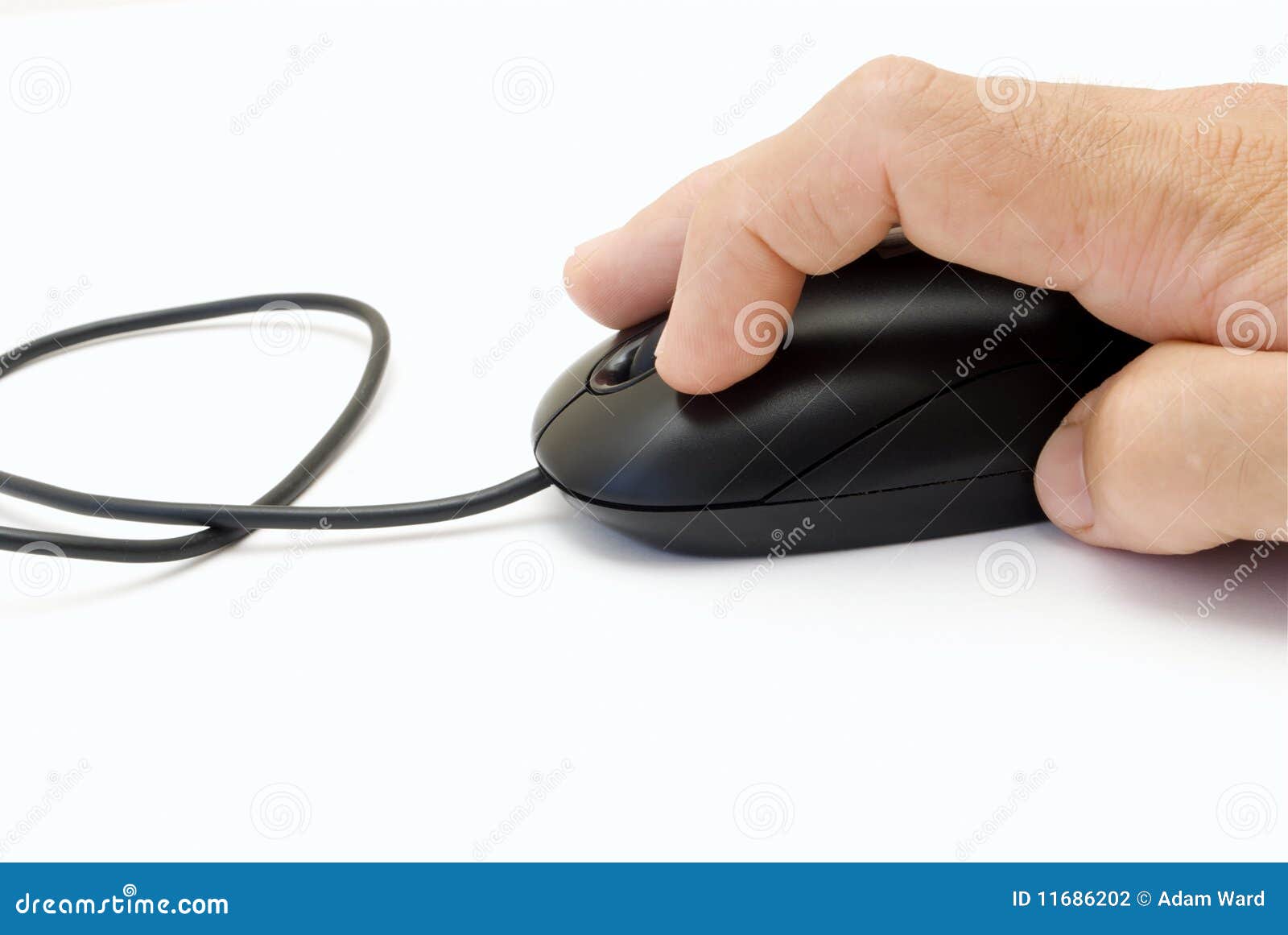 Hand on mouse stock photo. Image of connection, electronics - 11686202
