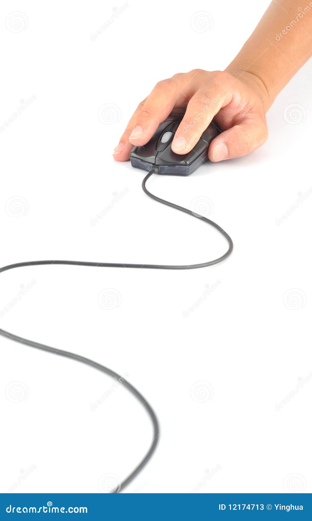 Hand on mouse stock image. Image of click, curve, online - 12174713