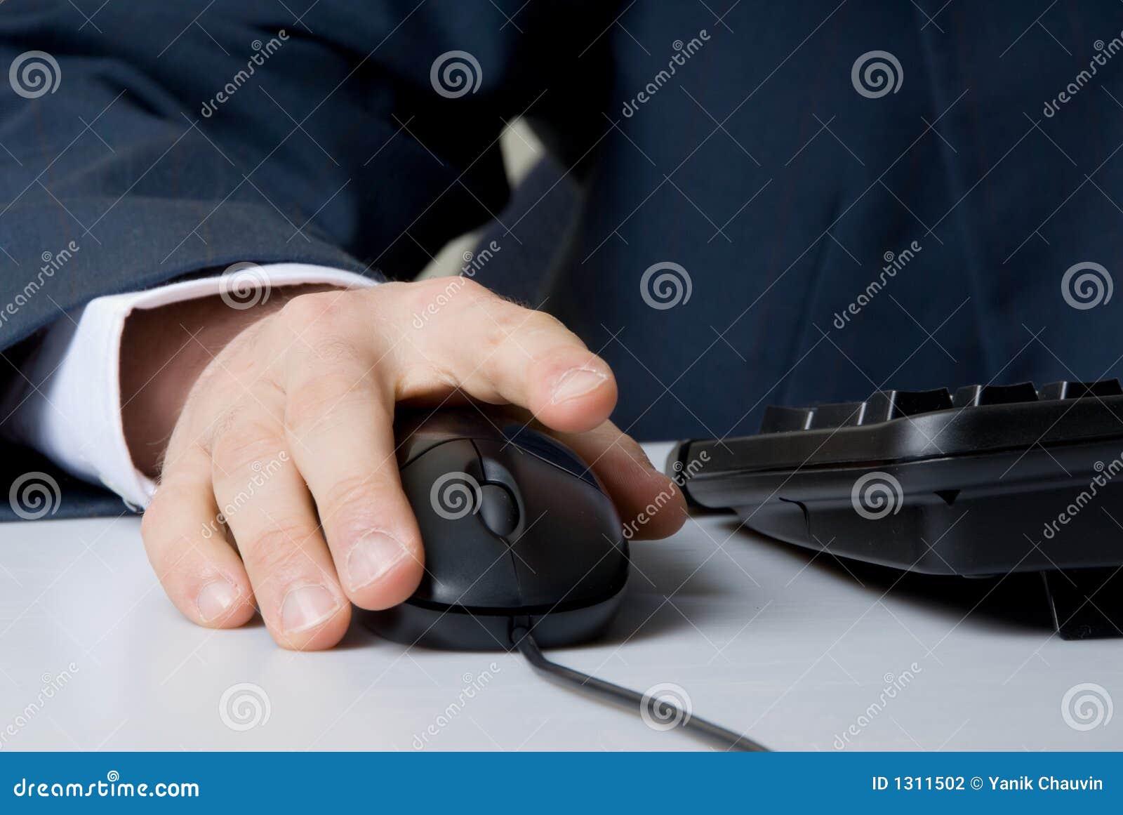 Hand on mouse stock photo. Image of click, connection - 1311502