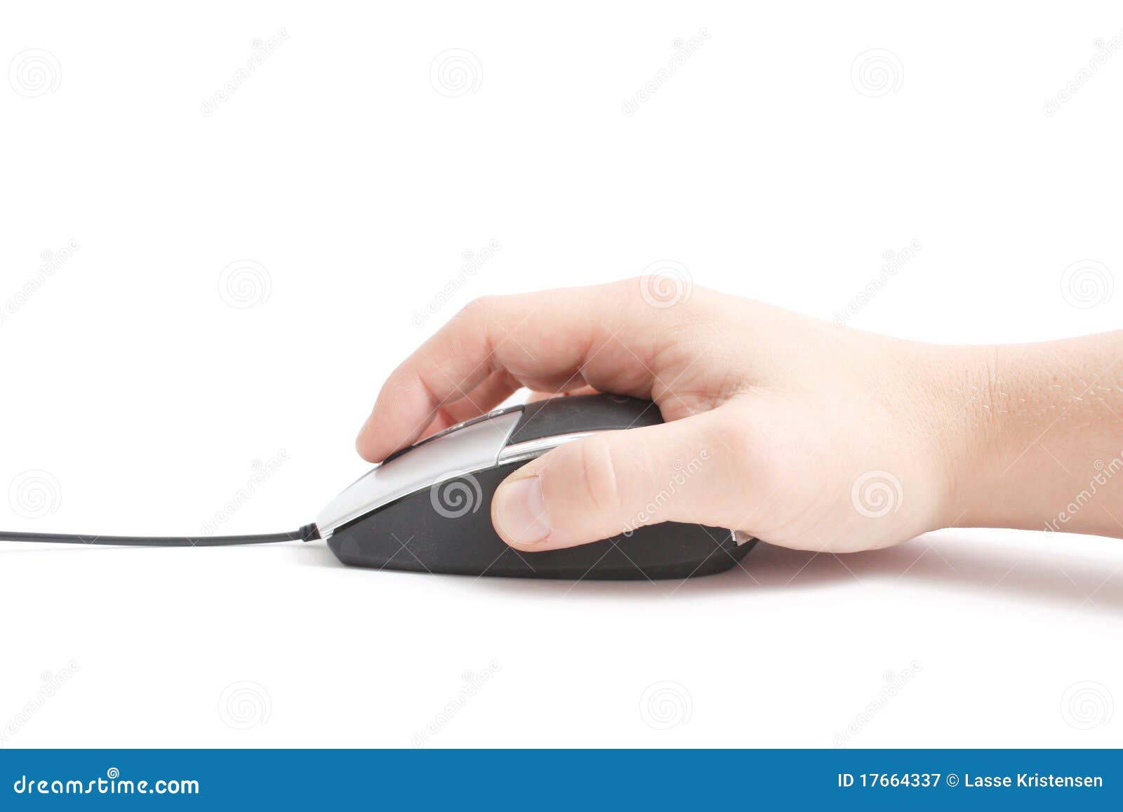 Hand on mouse stock image. Image of background, isolated - 17664337