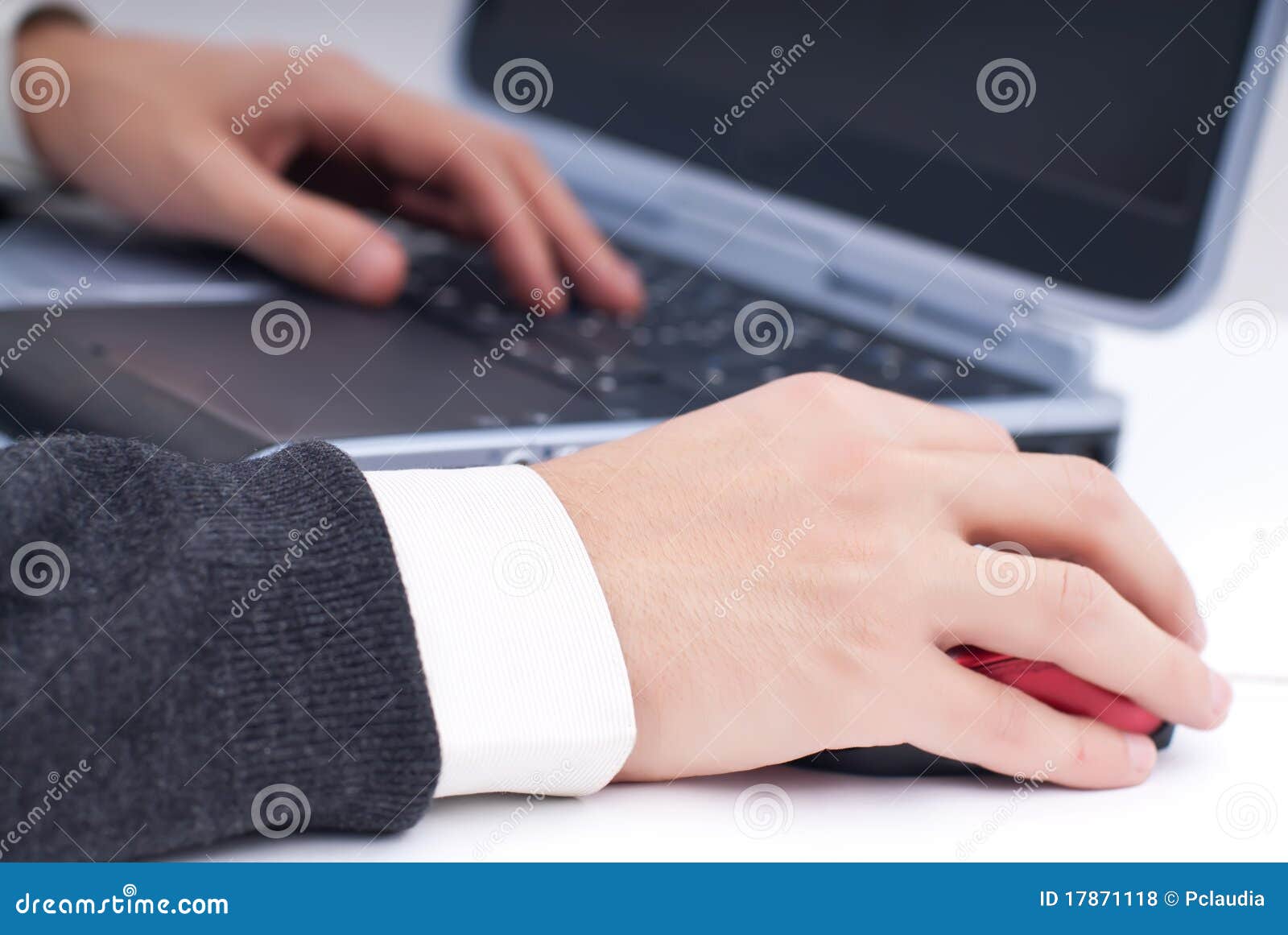 Hand on mouse stock photo. Image of close, keypad, computer - 17871118