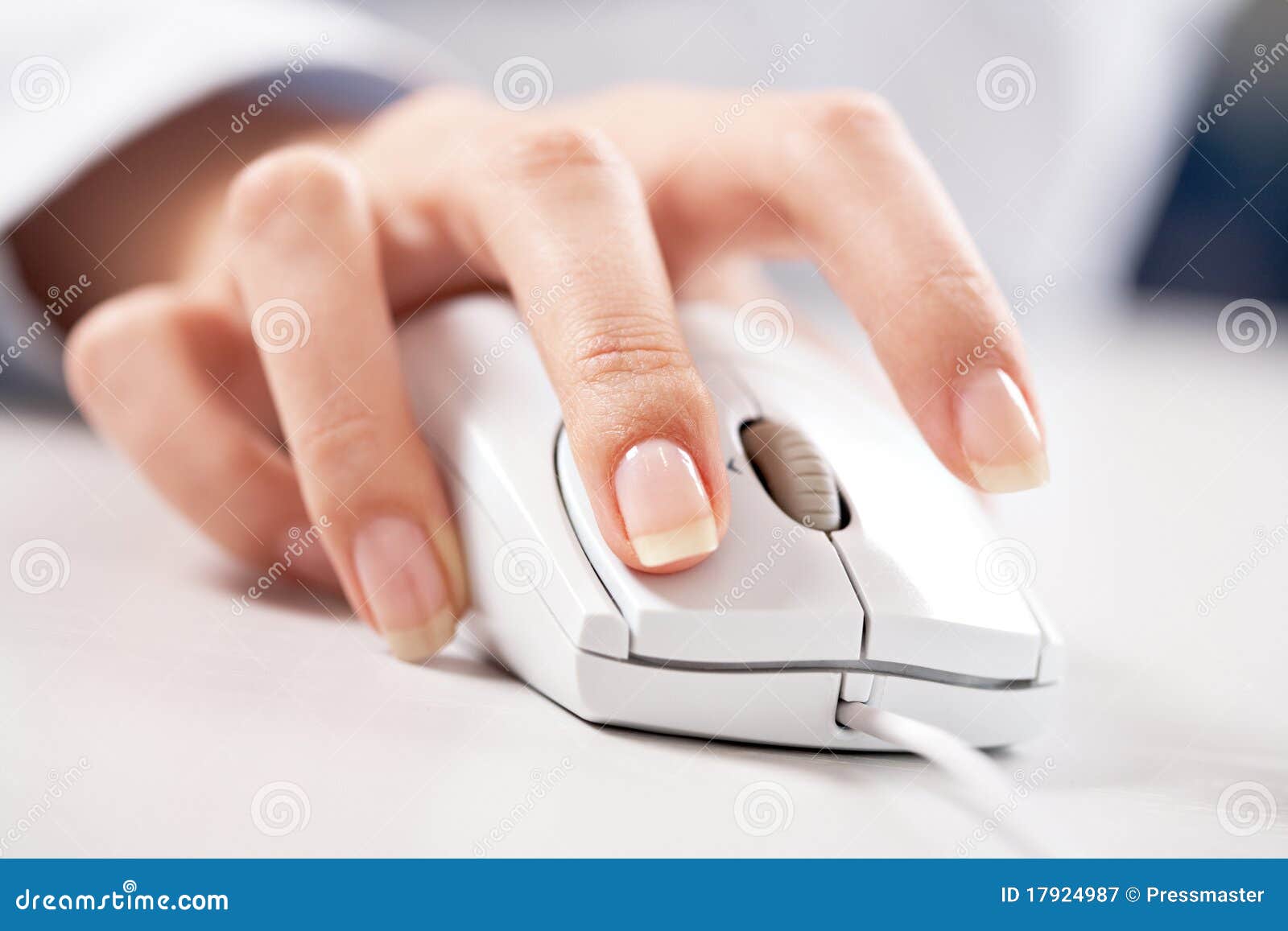 Hand on mouse stock image. Image of cable, computing - 17924987