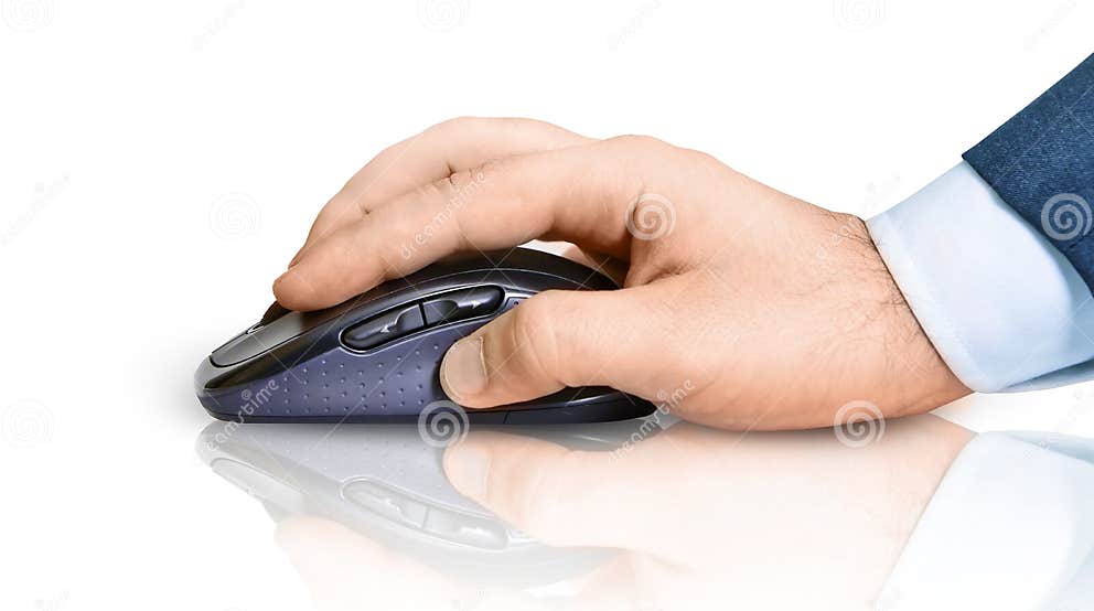 Hand and mouse stock photo. Image of pointing, fingers - 19373142