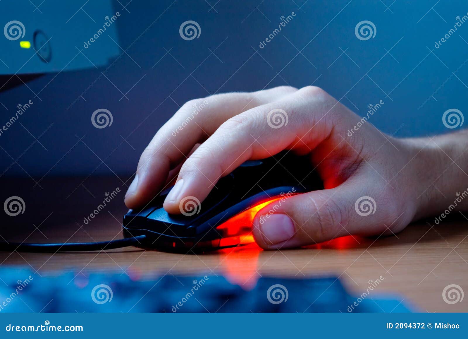 Hand on a mouse stock photo. Image of click, hand, button - 2094372