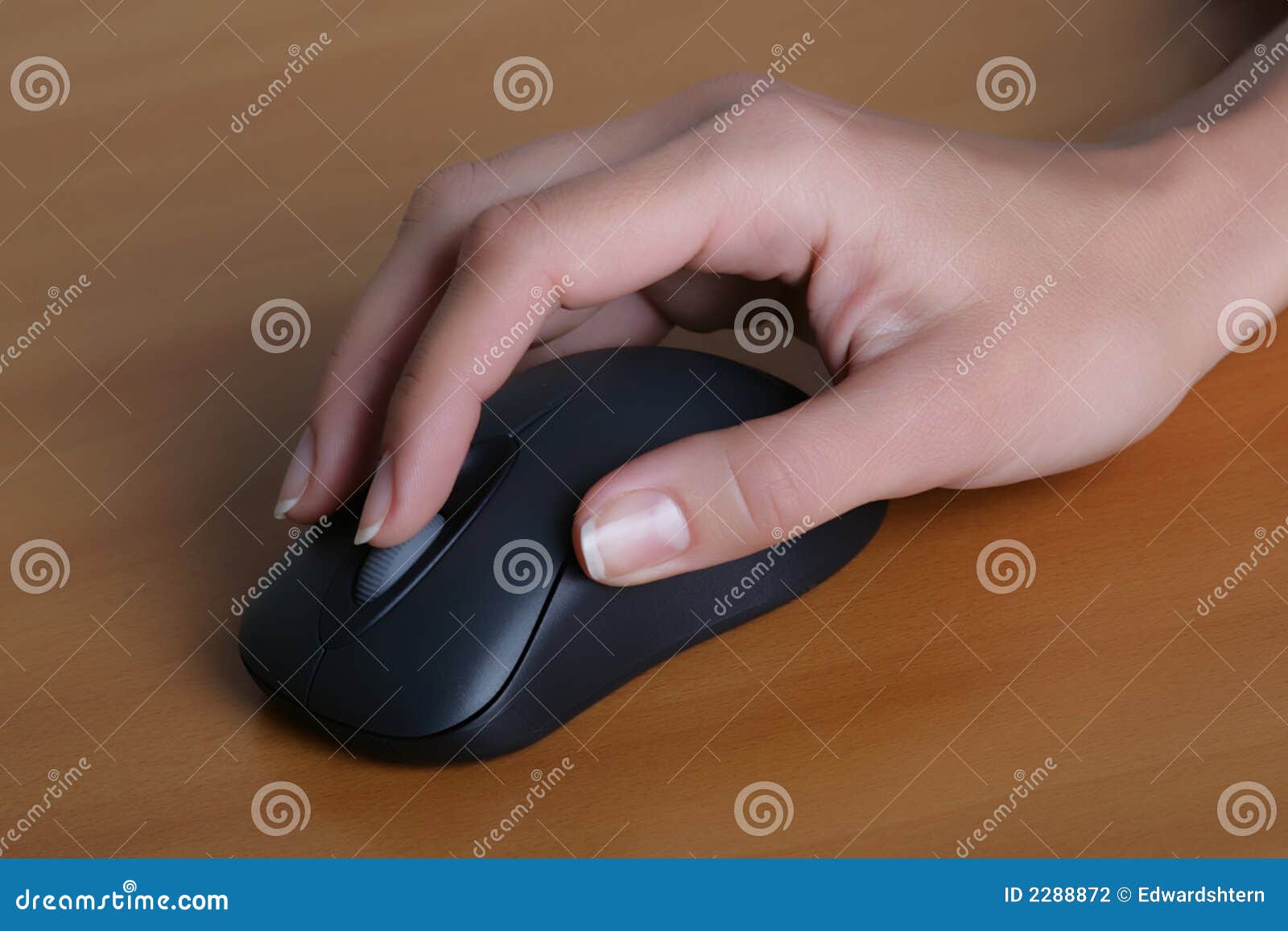 Hand with the mouse stock photo. Image of wheel, business - 2288872