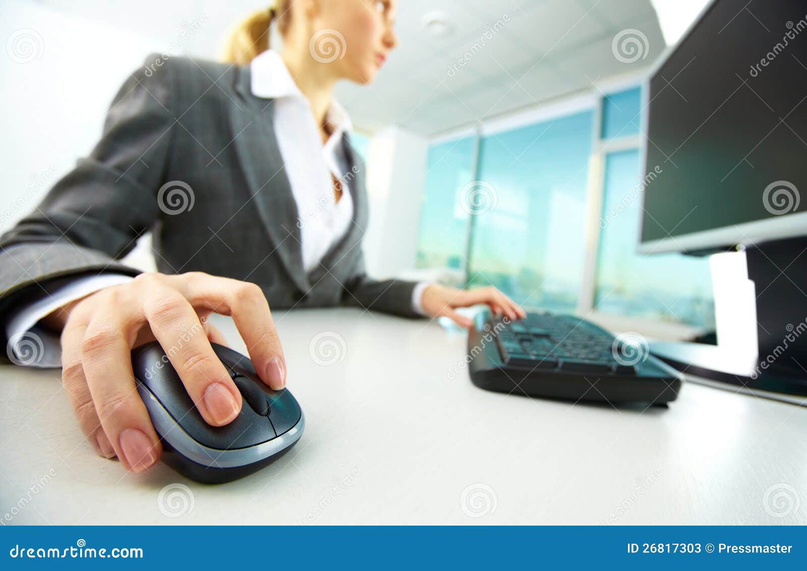 Hand on mouse stock image. Image of modern, detail, internet - 26817303