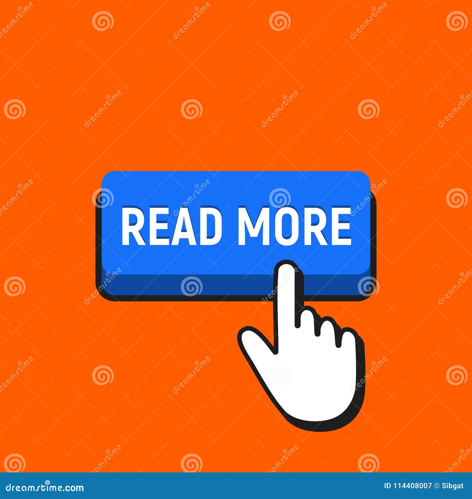 Hand Mouse Cursor Clicks the Read More Button. Stock Vector - Illustration of education, hand ...