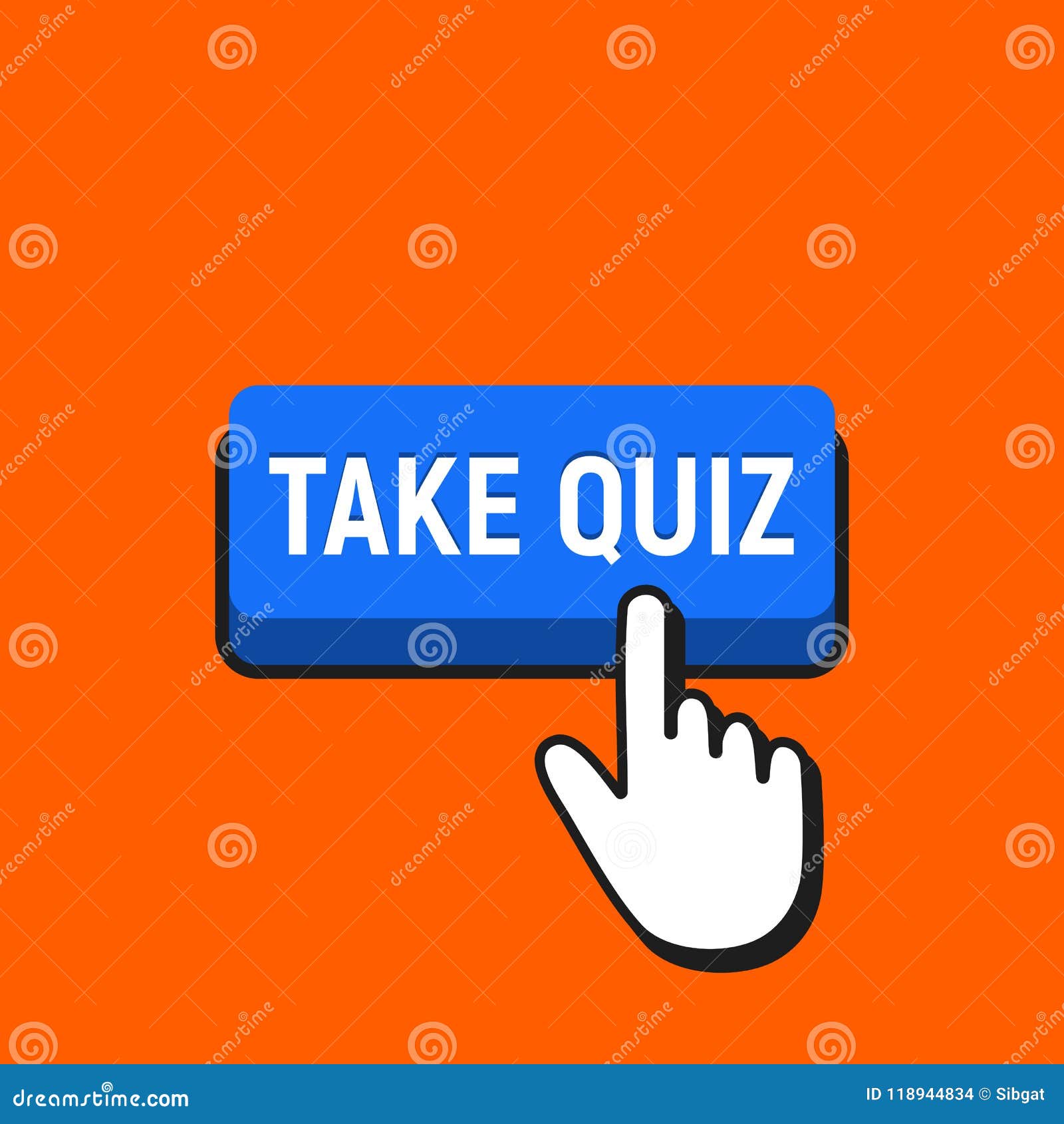 Hand Mouse Cursor Clicks the Take Quiz. Stock Vector - Illustration of ... Hand Mouse Cursor Clicks the Take Quiz. Stock Vector - Illustration of ...