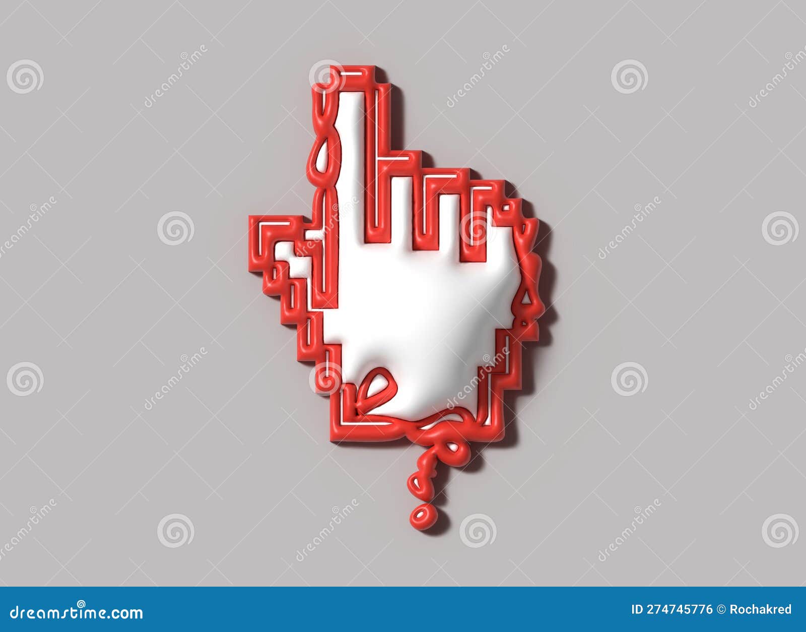 Hand Mouse Cursor 3d Illustration Design Stock Illustration ...