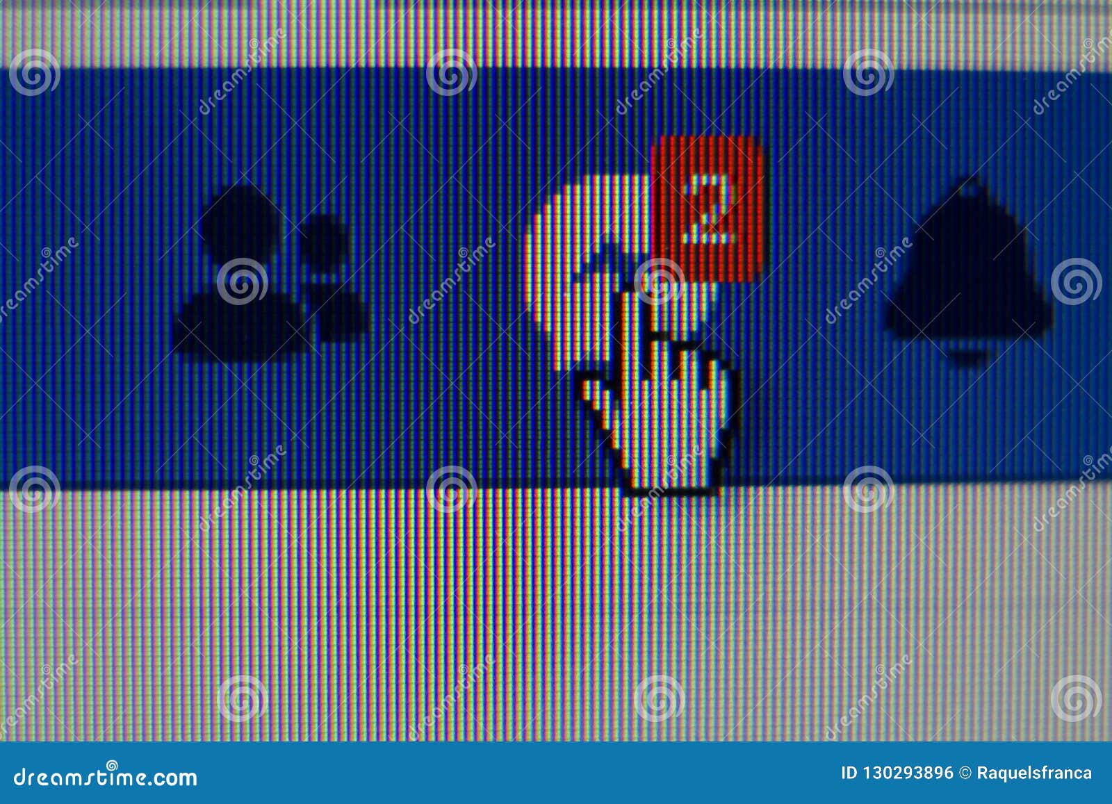 Hand Mouse Cursor on Facebook Messages Button Editorial Photo - Image ...