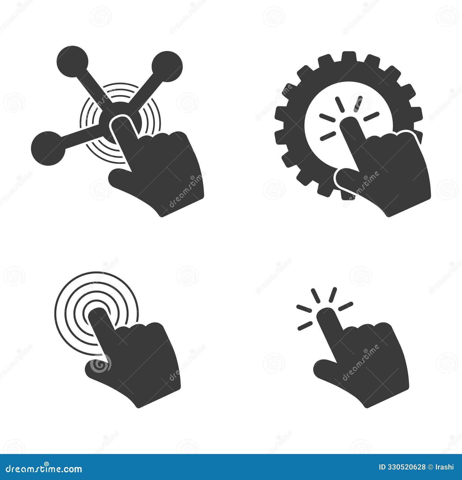 Hand Mouse Cursor Pointer Icon Stock Vector - Illustration of ...