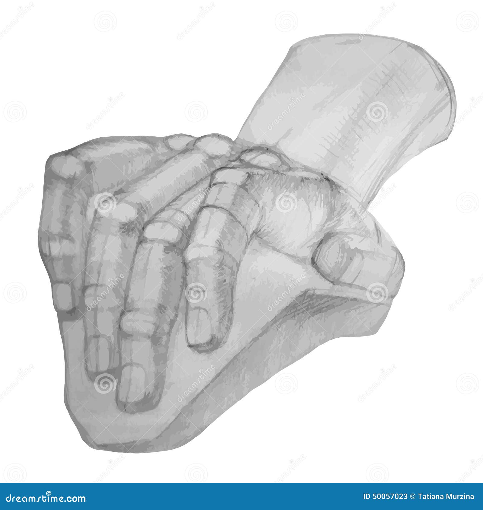 Hand on the mouse stock vector. Illustration of electronics - 50057023