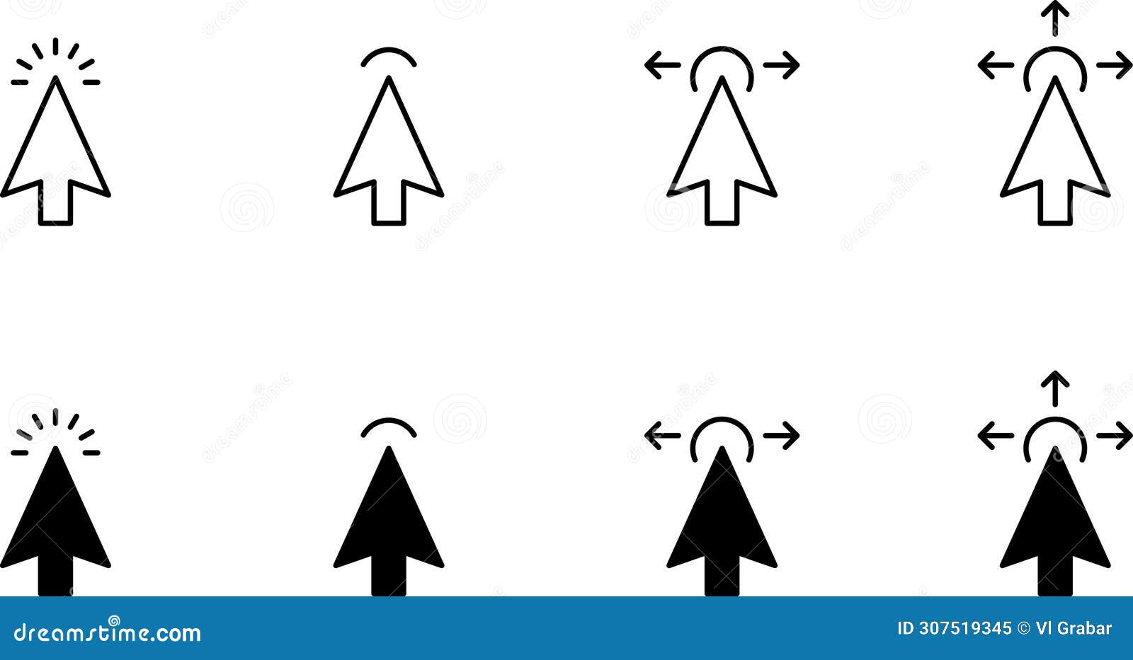 Hand Mouse Pointer Pictogram on Transparent Background. Finger Web ...