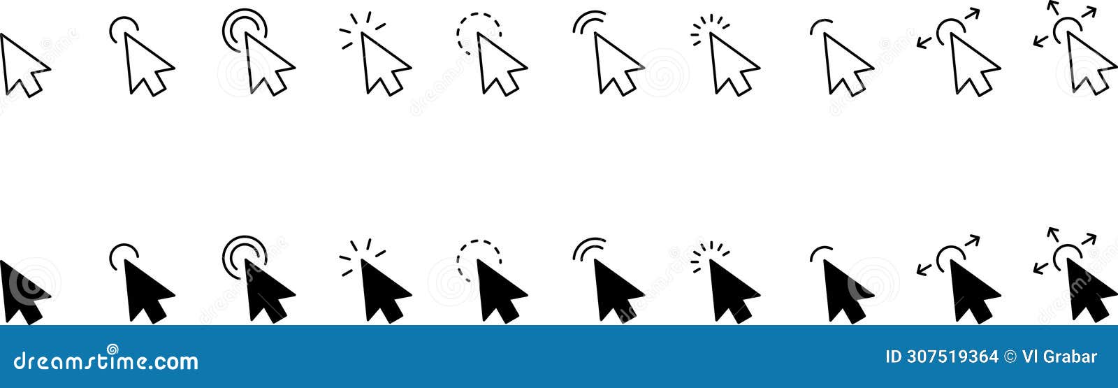 Hand Mouse Pointer Pictogram on Transparent Background. Finger Web ...