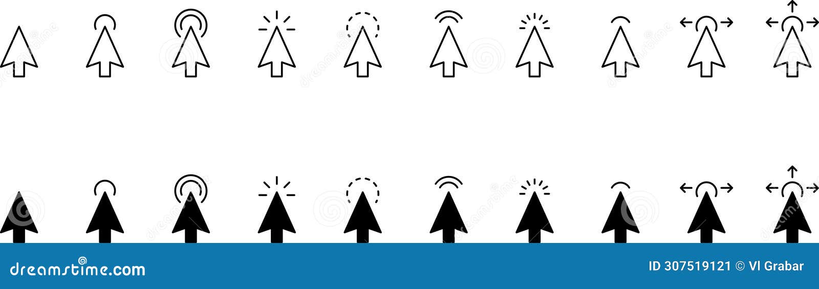 Hand Mouse Pointer Pictogram on Transparent Background. Finger Web ...