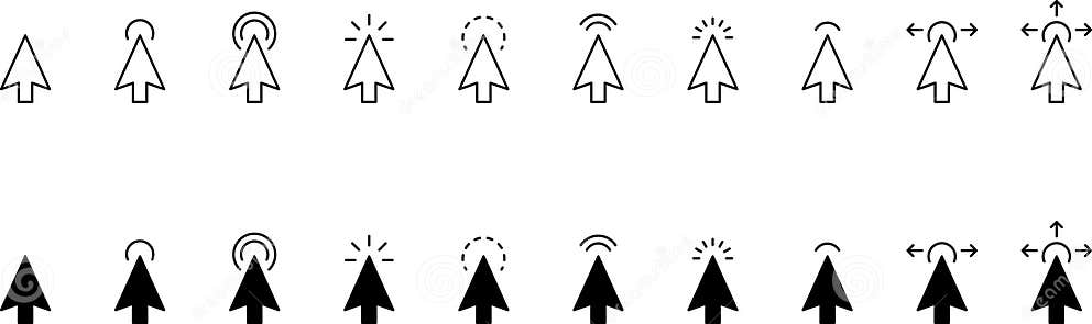 Hand Mouse Pointer Pictogram on Transparent Background. Finger Web ...