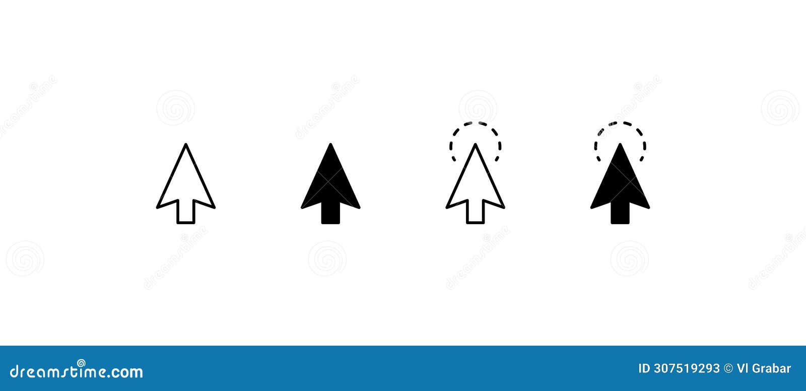 Hand Mouse Pointer Pictogram on Transparent Background. Finger Web ...