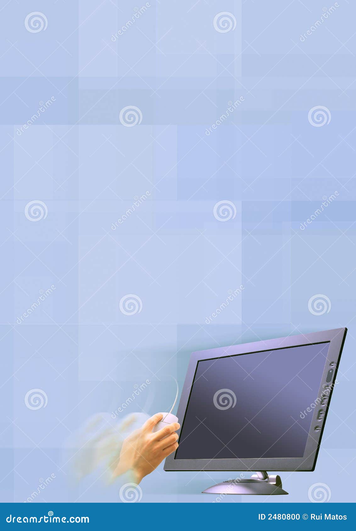 Hand with Mouse and screen stock photo. Image of mouse - 2480800