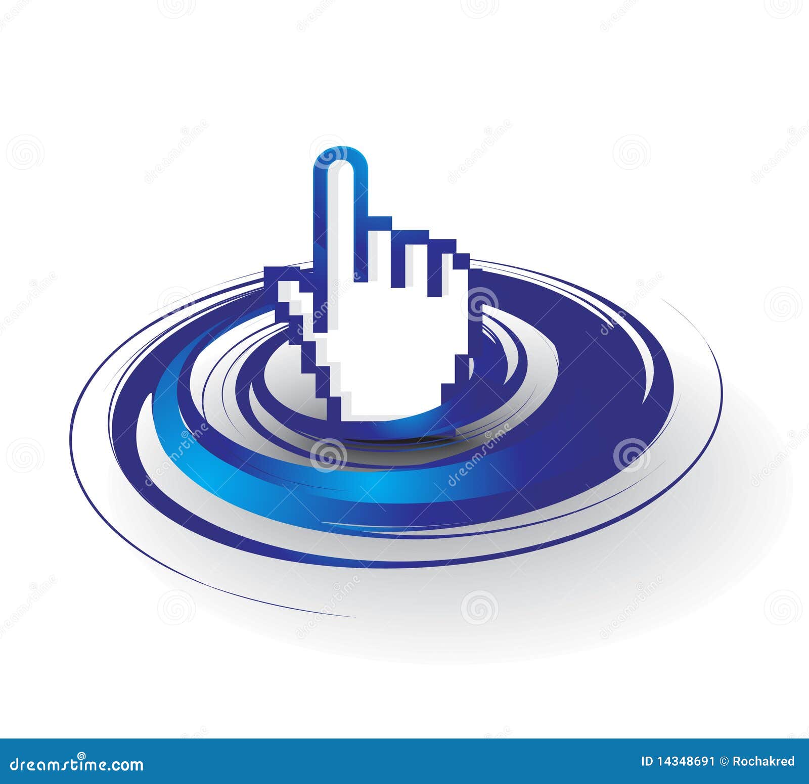 Hand mouse symbol stock vector. Illustration of link - 14348691