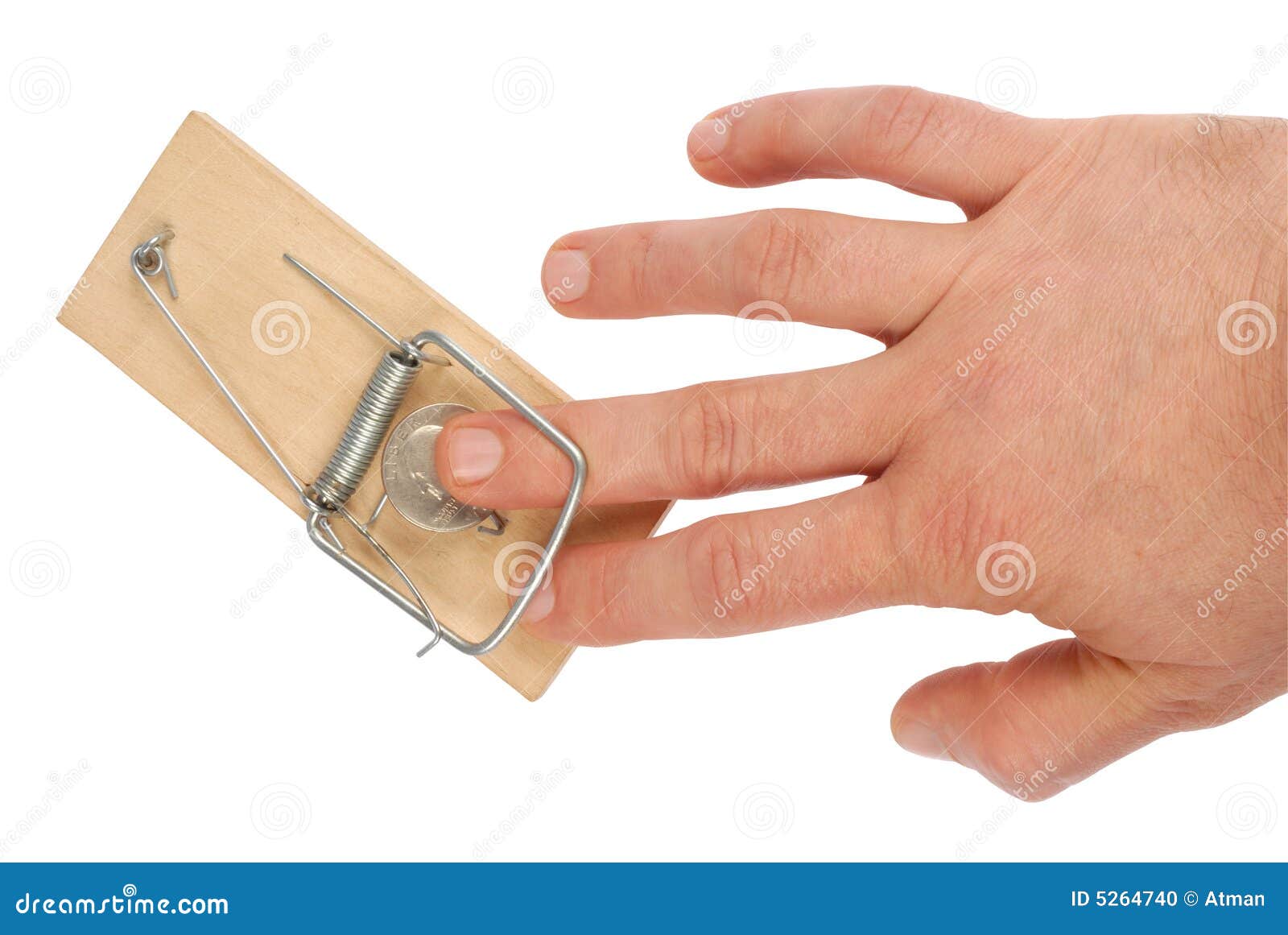 Hand and Mousetrap stock photo. Image of trapped, catched - 5264740
