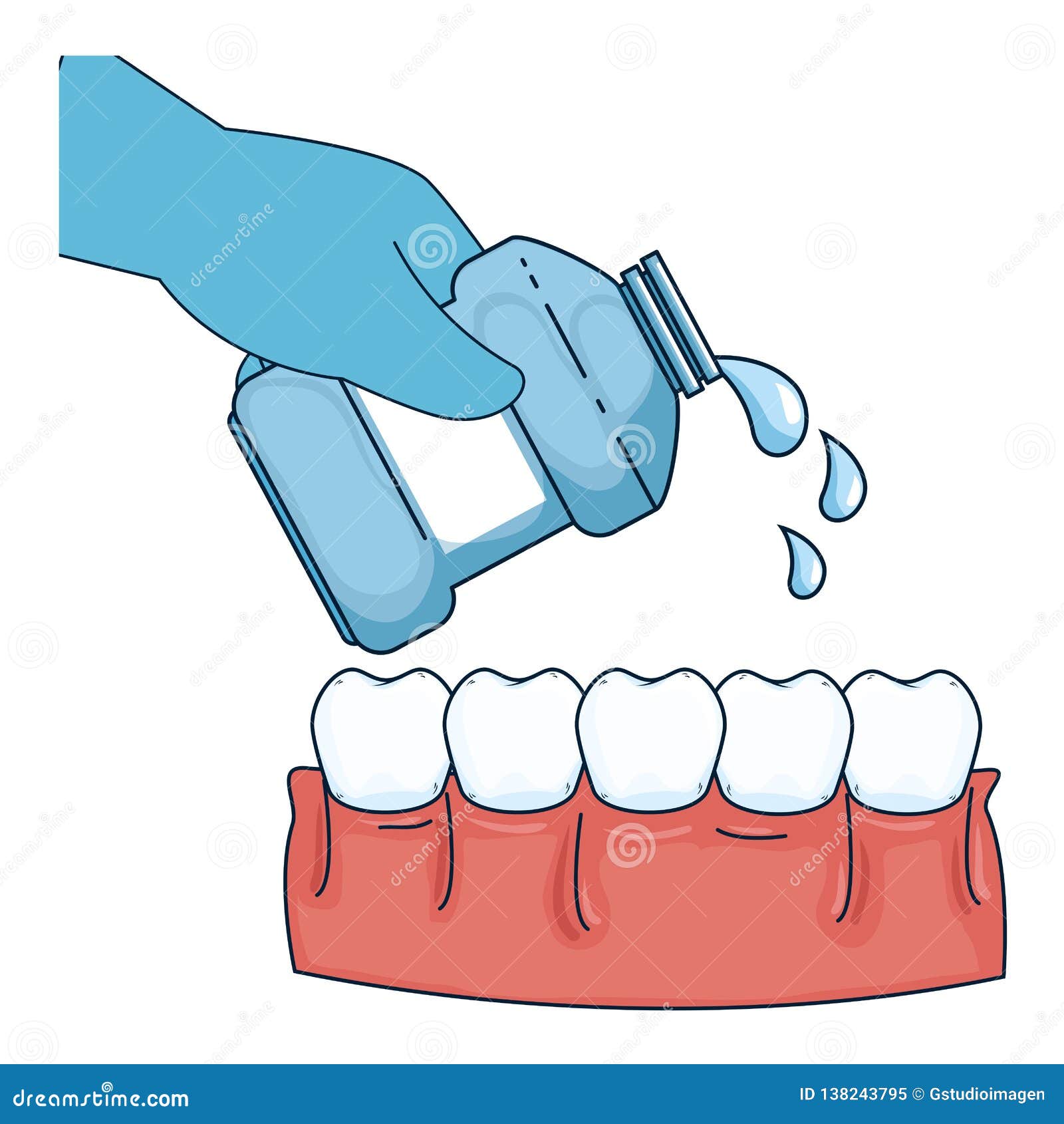 Mouth Wash Hygiene Liquid Blank Bottle Vector | CartoonDealer.com ...