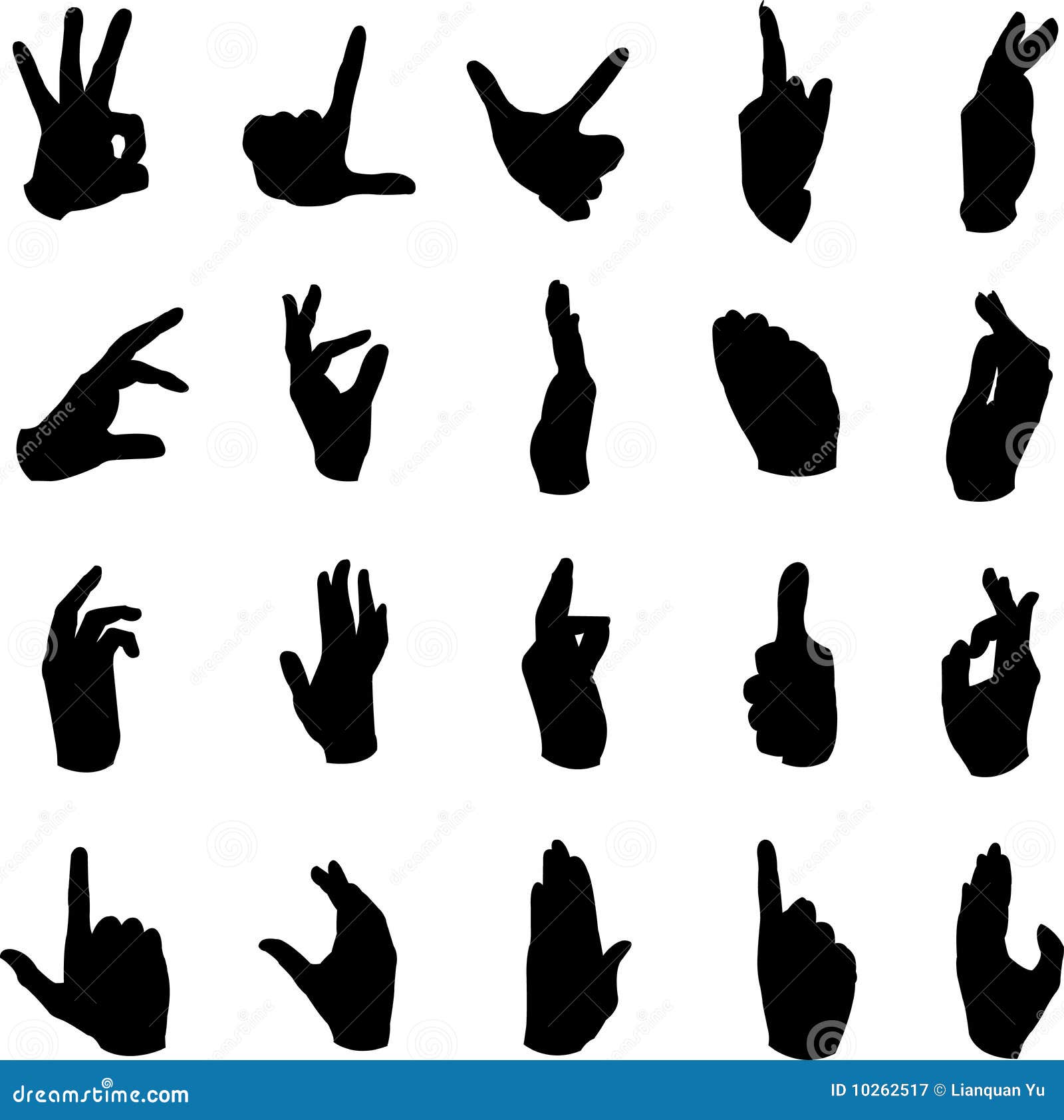 Hand movements stock illustration. Illustration of black - 10262517