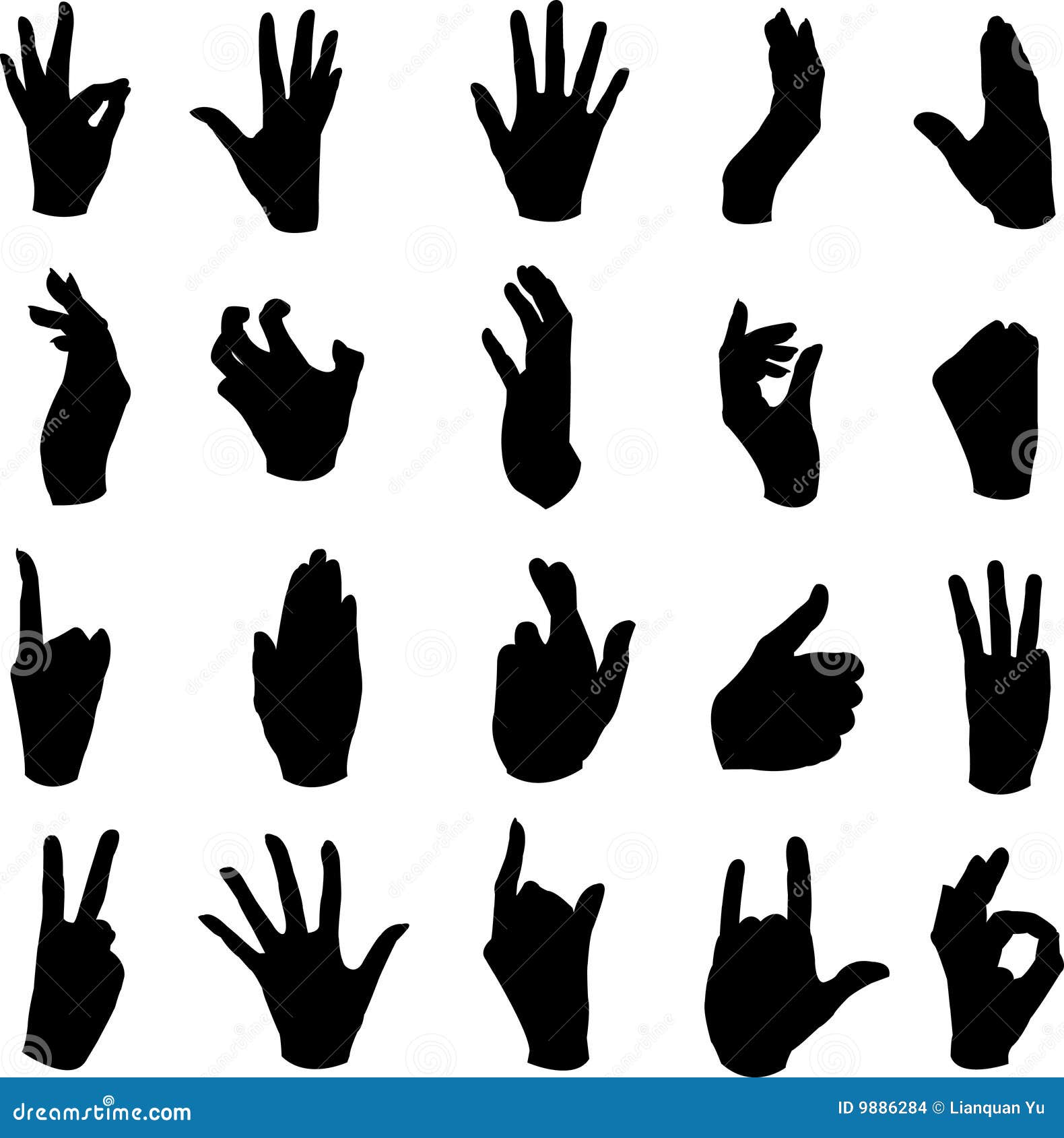 Hand movements stock vector. Illustration of approval - 9886284