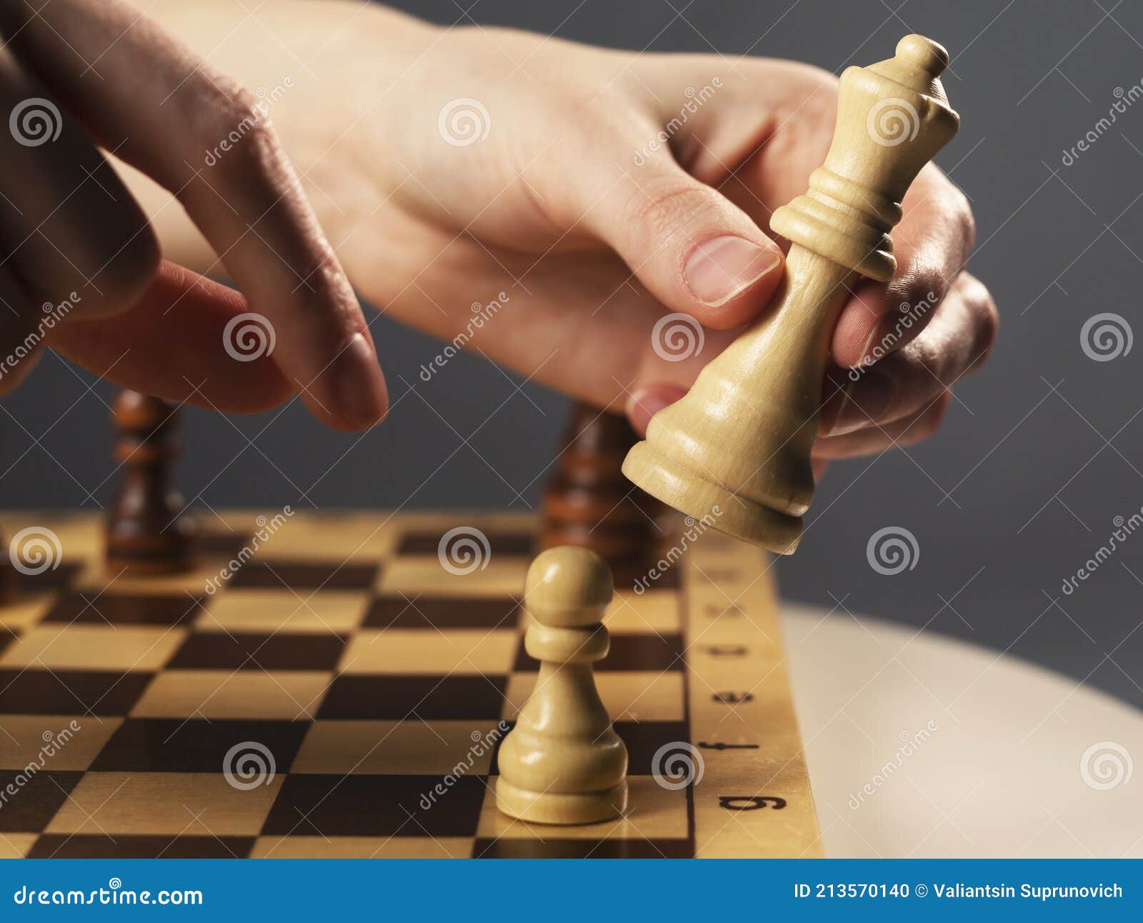 Hand Moving and Changing Pawn into Queen. Dream Becoming True Stock ...