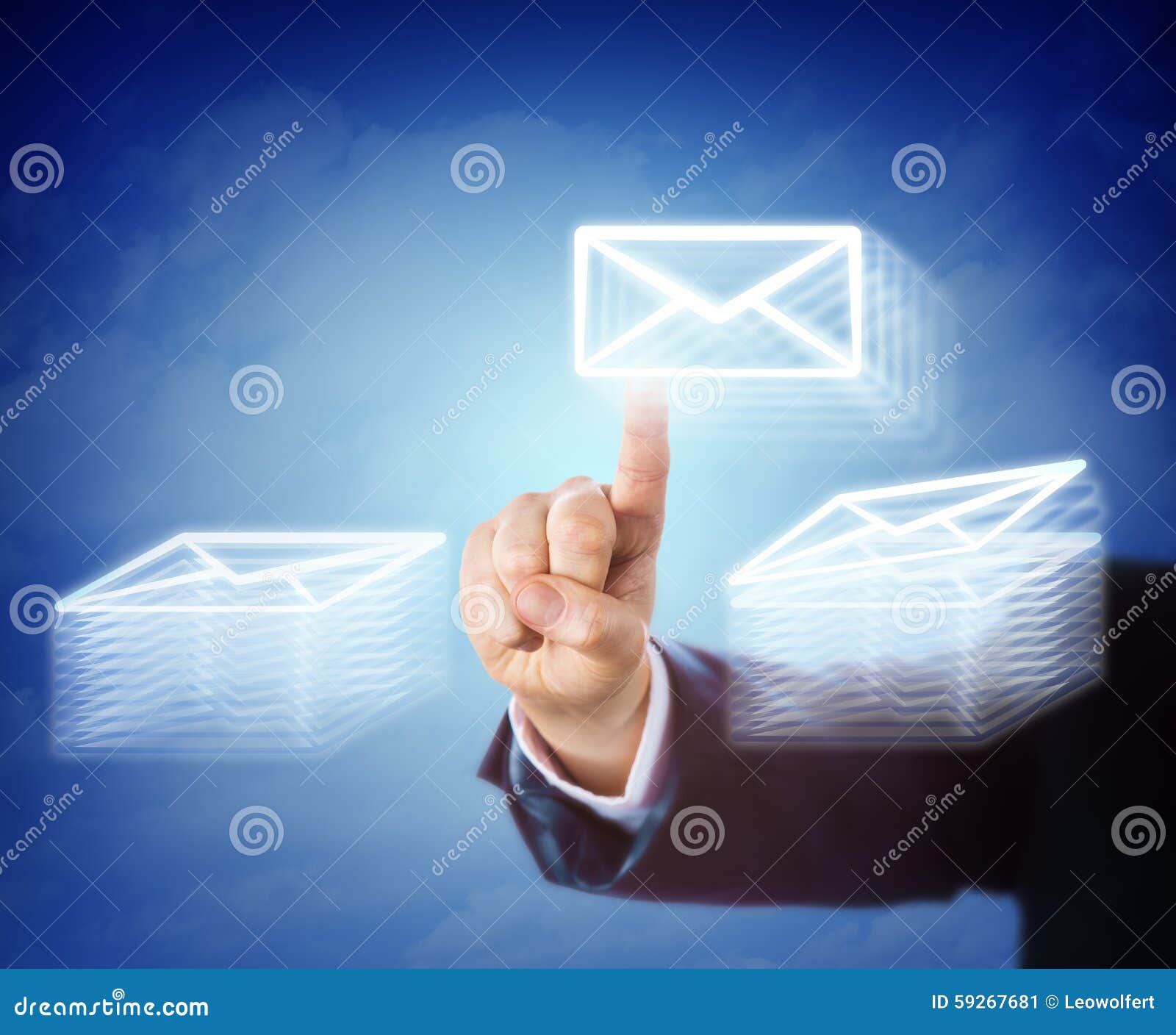Hand Moving Email between Two Document Stacks Stock Image - Image of ...