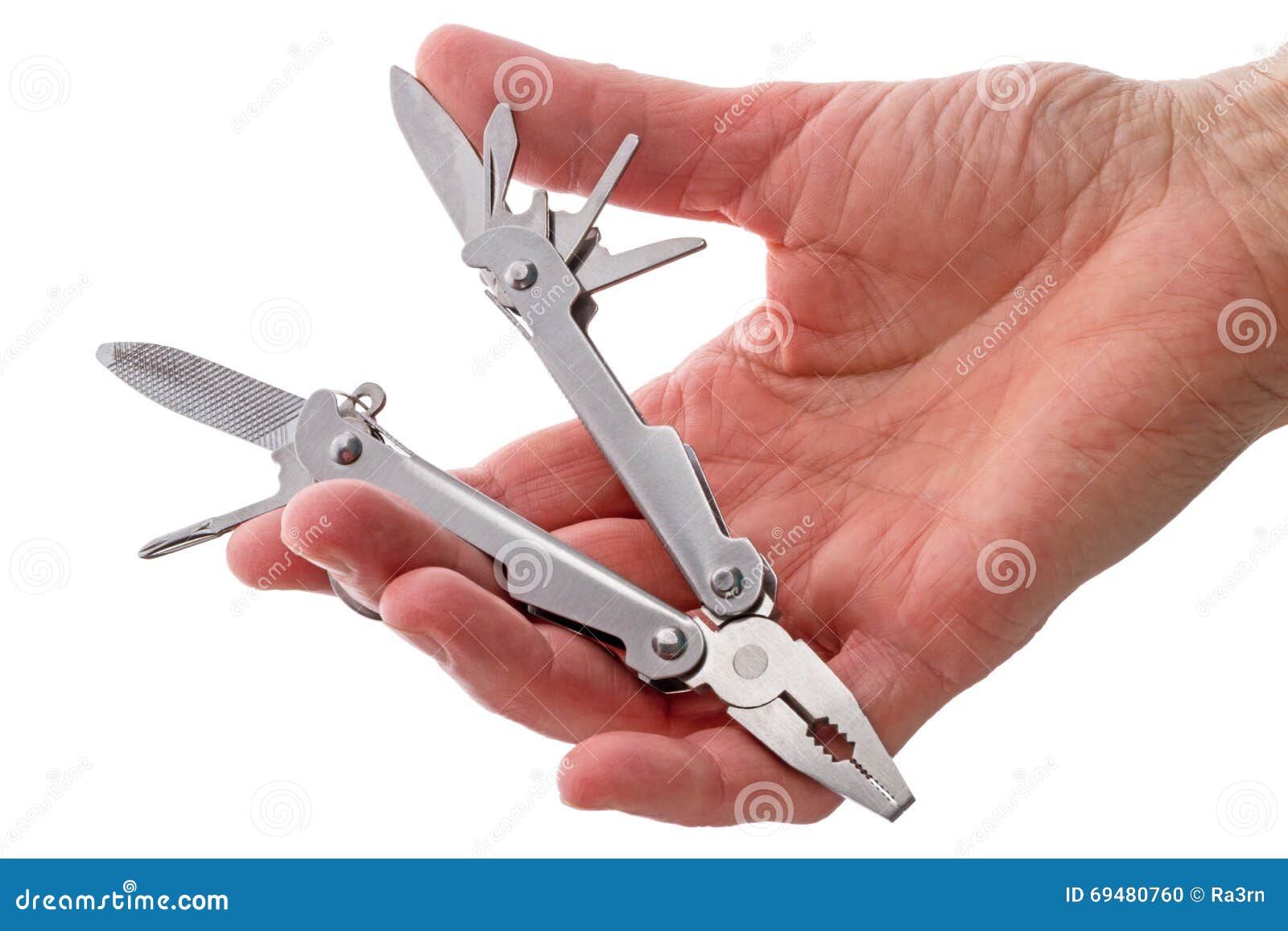 Hand with Multifunction Tool Stock Photo - Image of equipment ...