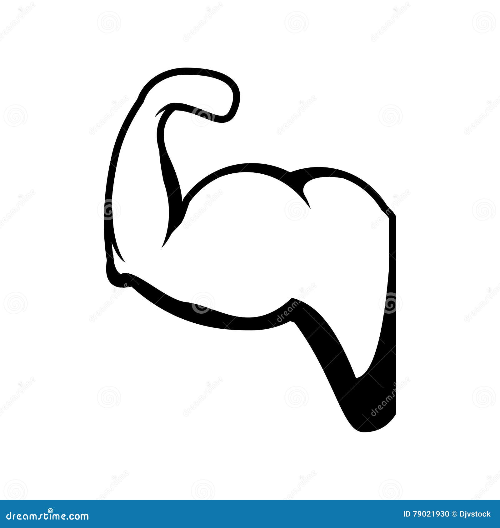 Hand Muscle Silhouette Icon Stock Vector - Illustration of muscle ...