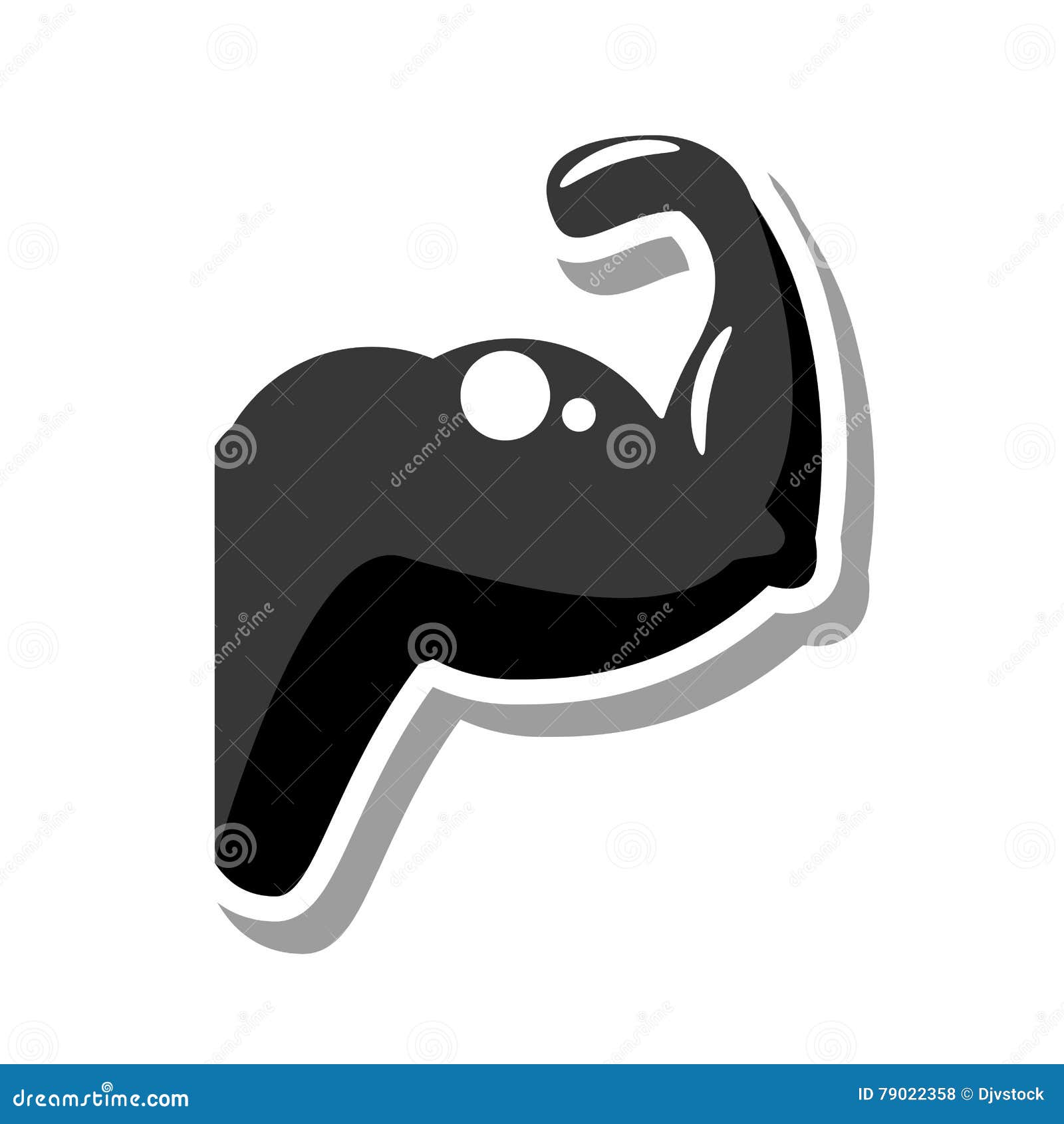 Hand Muscle Silhouette Icon Stock Vector - Illustration of bodybuilder ...