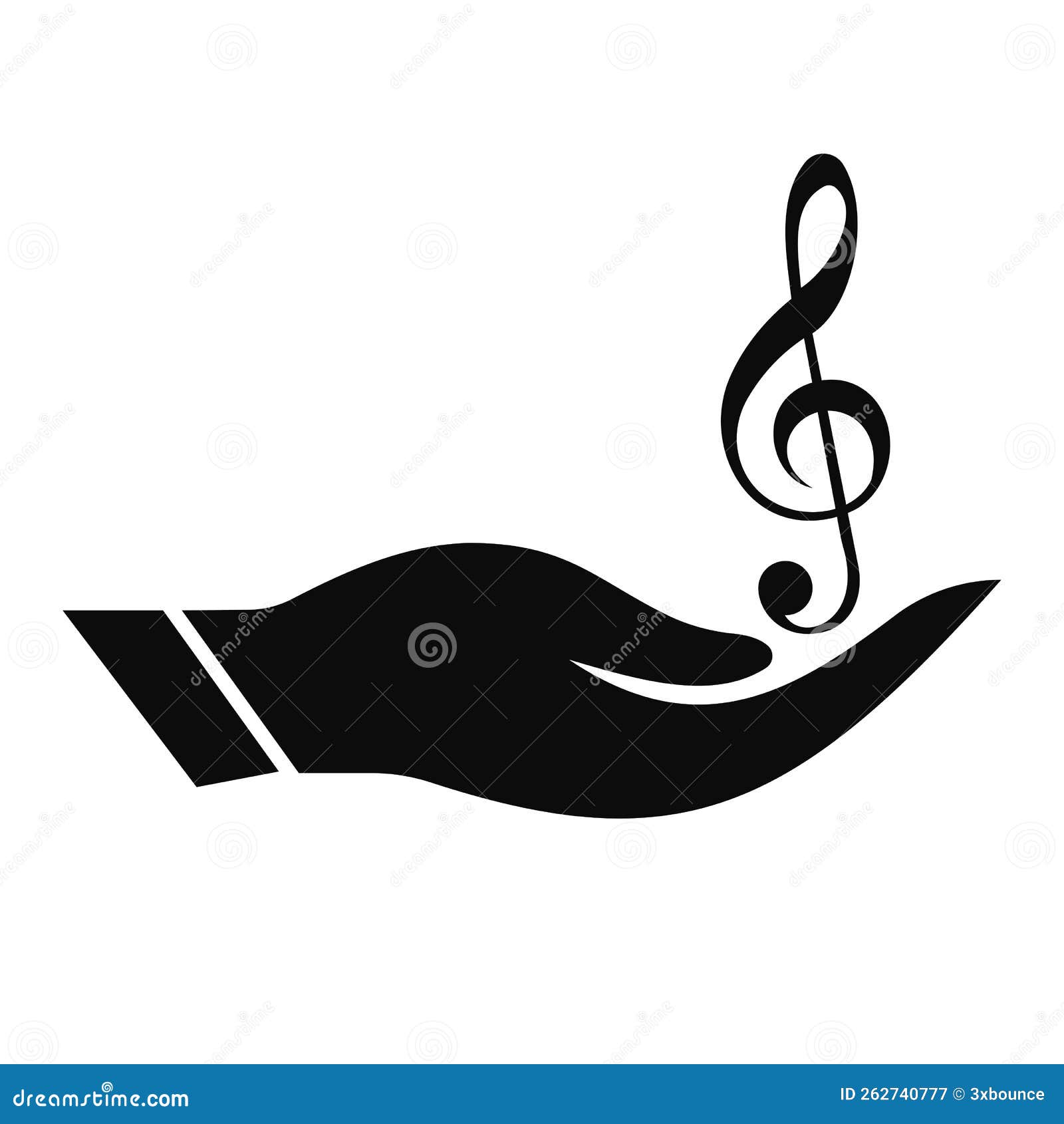 Hand Music Logo Design. Music Tune Logo with Hand Concept Vector Stock ...